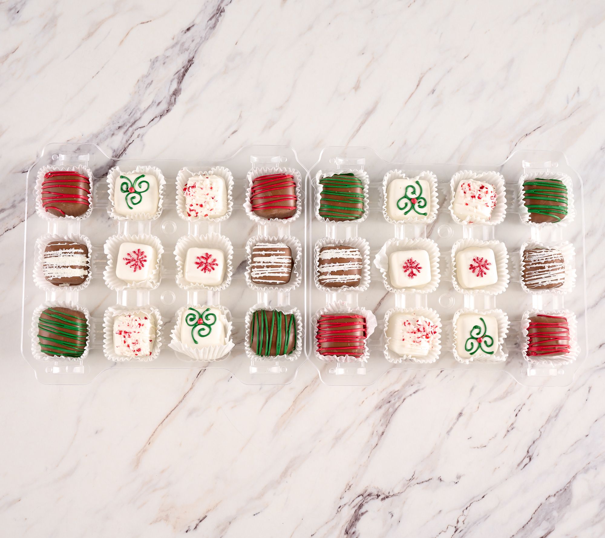 Sweet Shop 24 Hand Crafted Holiday Cake Bites in (2) Gift Boxes - QVC.com