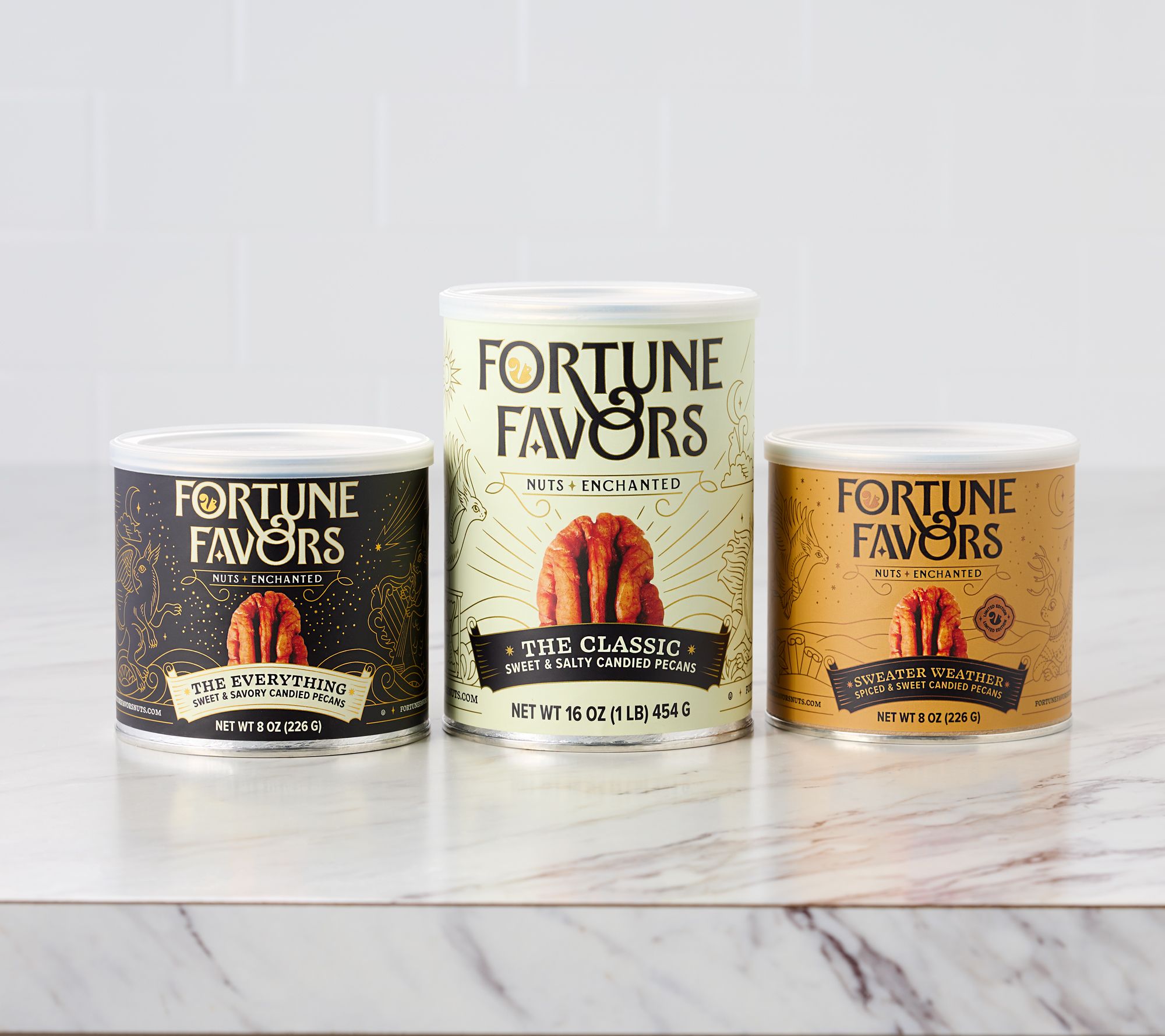 Fortune Favors (3) Jars Candied Pecans Seasonal Variety - QVC.com