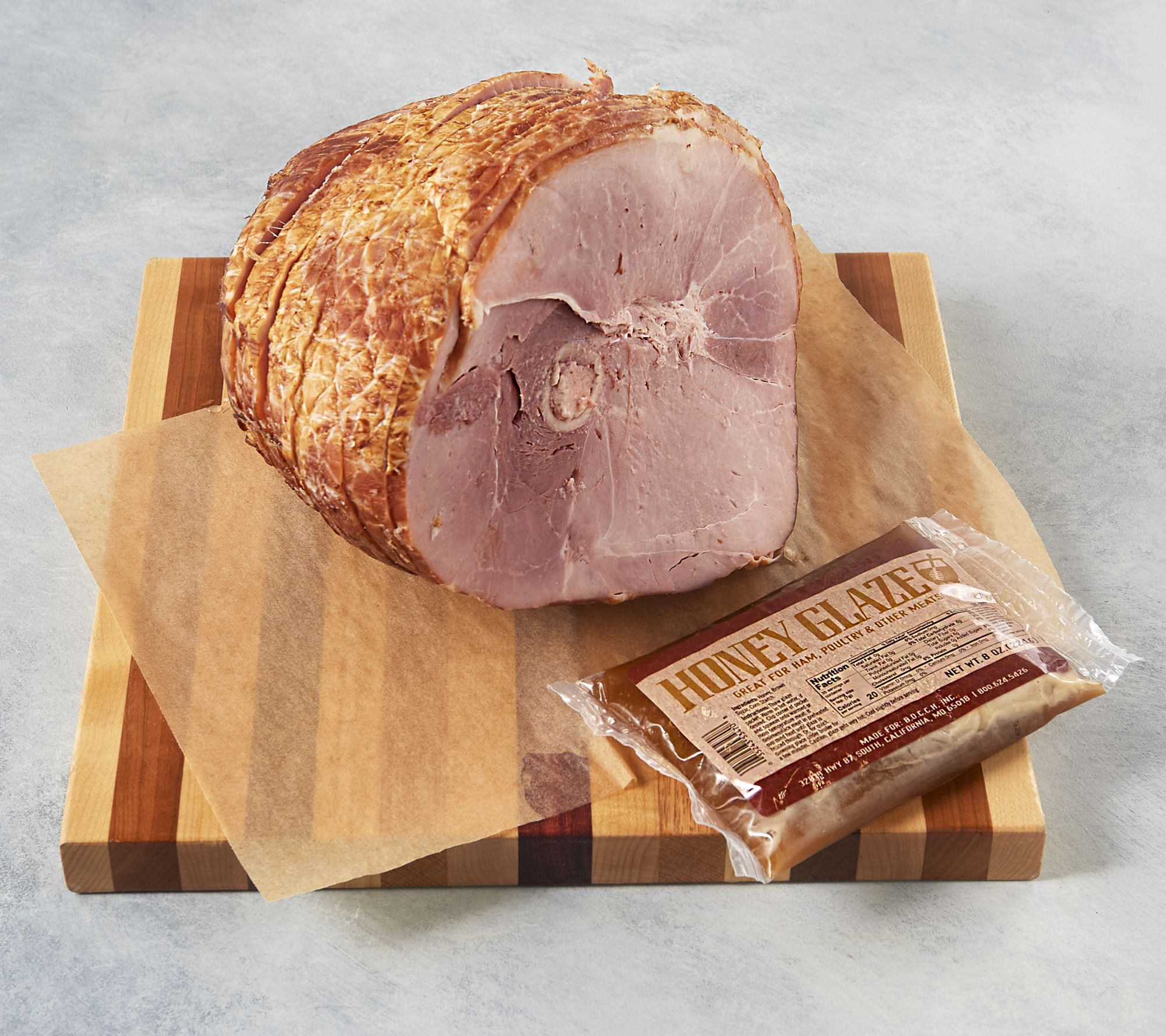 Kansas City Steak Co. (1) 7.25-8.5-lb Bone-In Hickory Smoked Ham - QVC.com