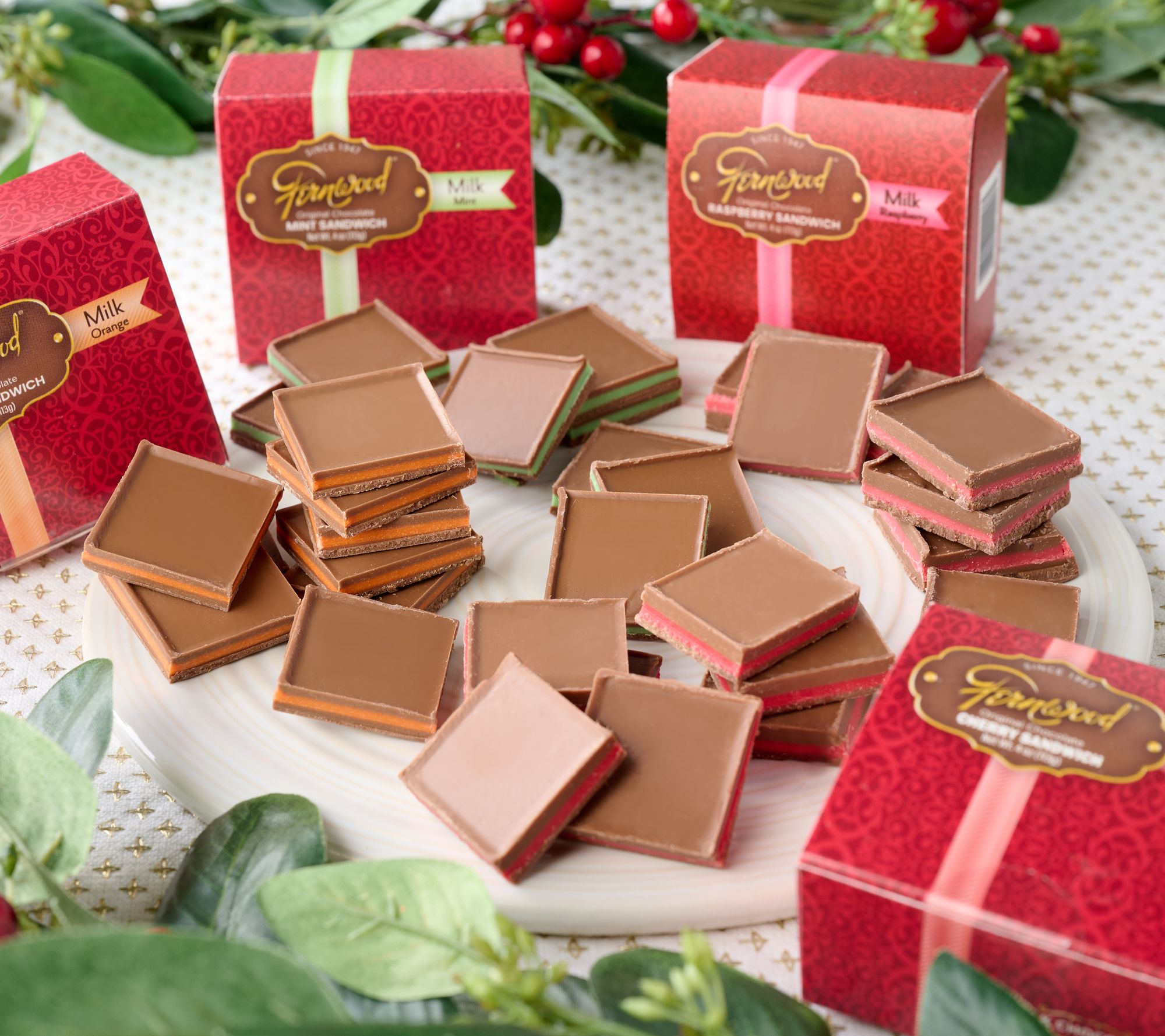 Fernwood Candy 60pc Layered Handcrafted Chocolates in (4) Gift Boxes ...