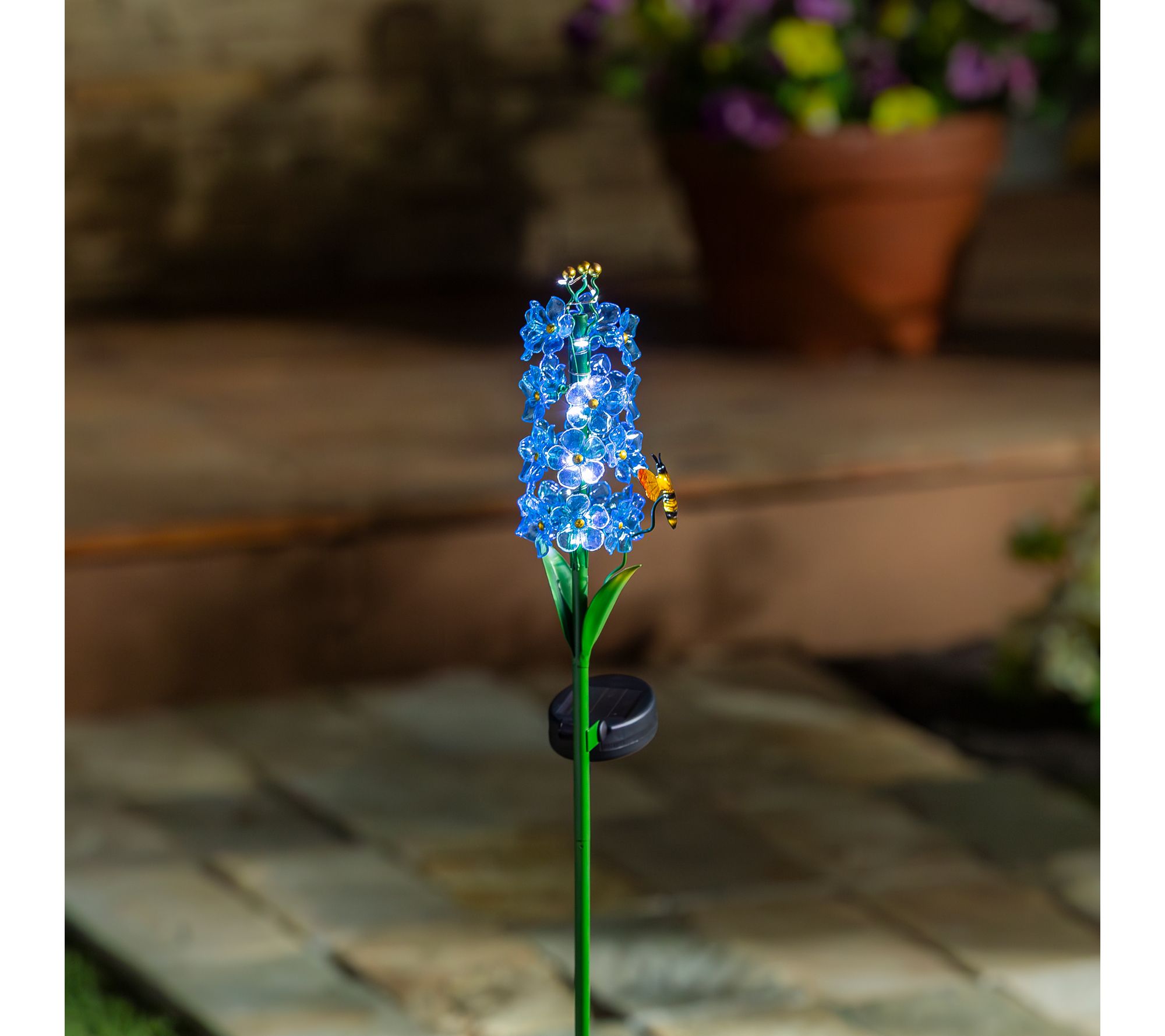 "As Is" Plow & Hearth 32" Solar Acrylic Hyacinth Garden Stake - QVC.com
