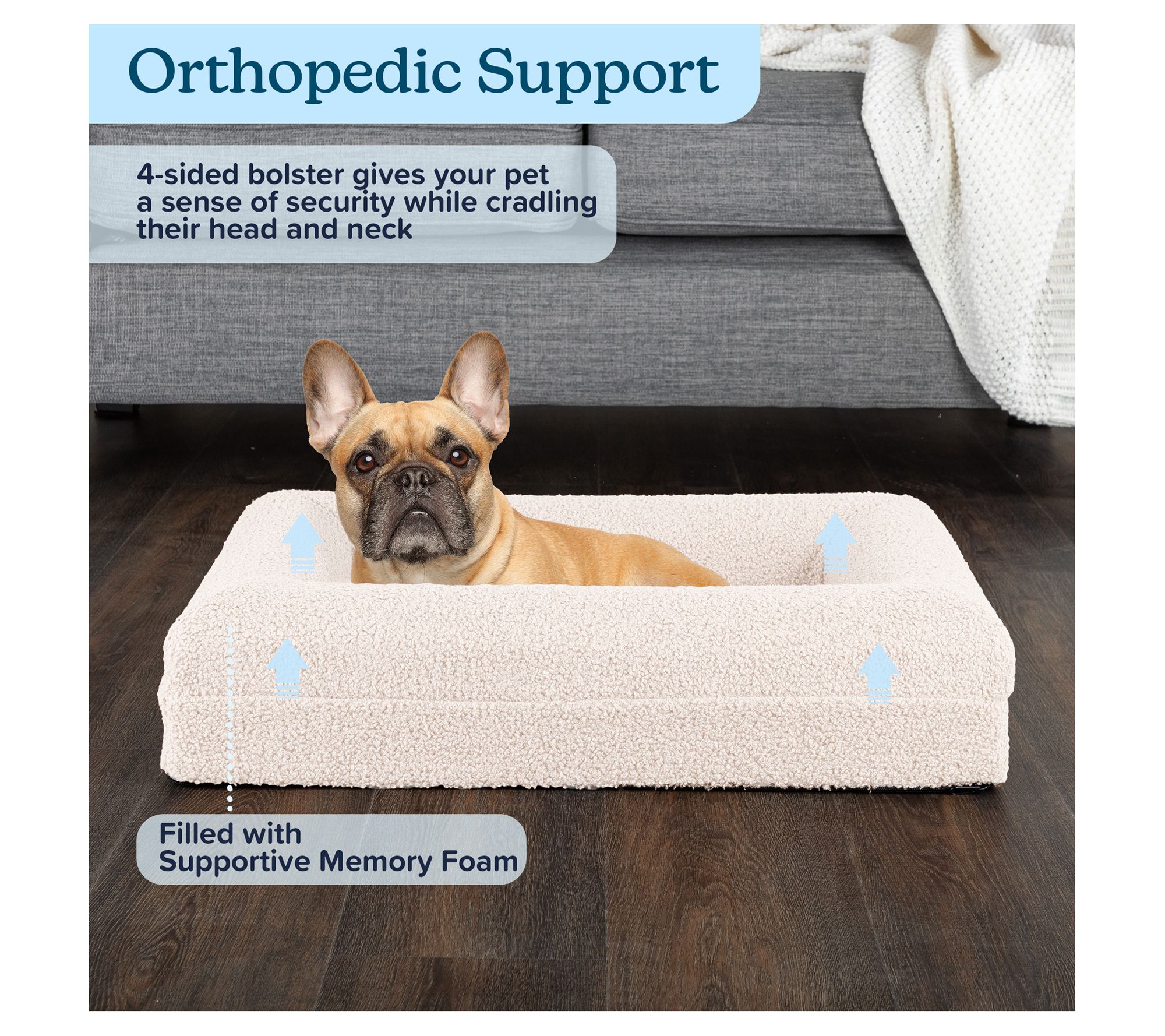 Petmaker Small Dog Bed with Removable WashableCover - QVC.com