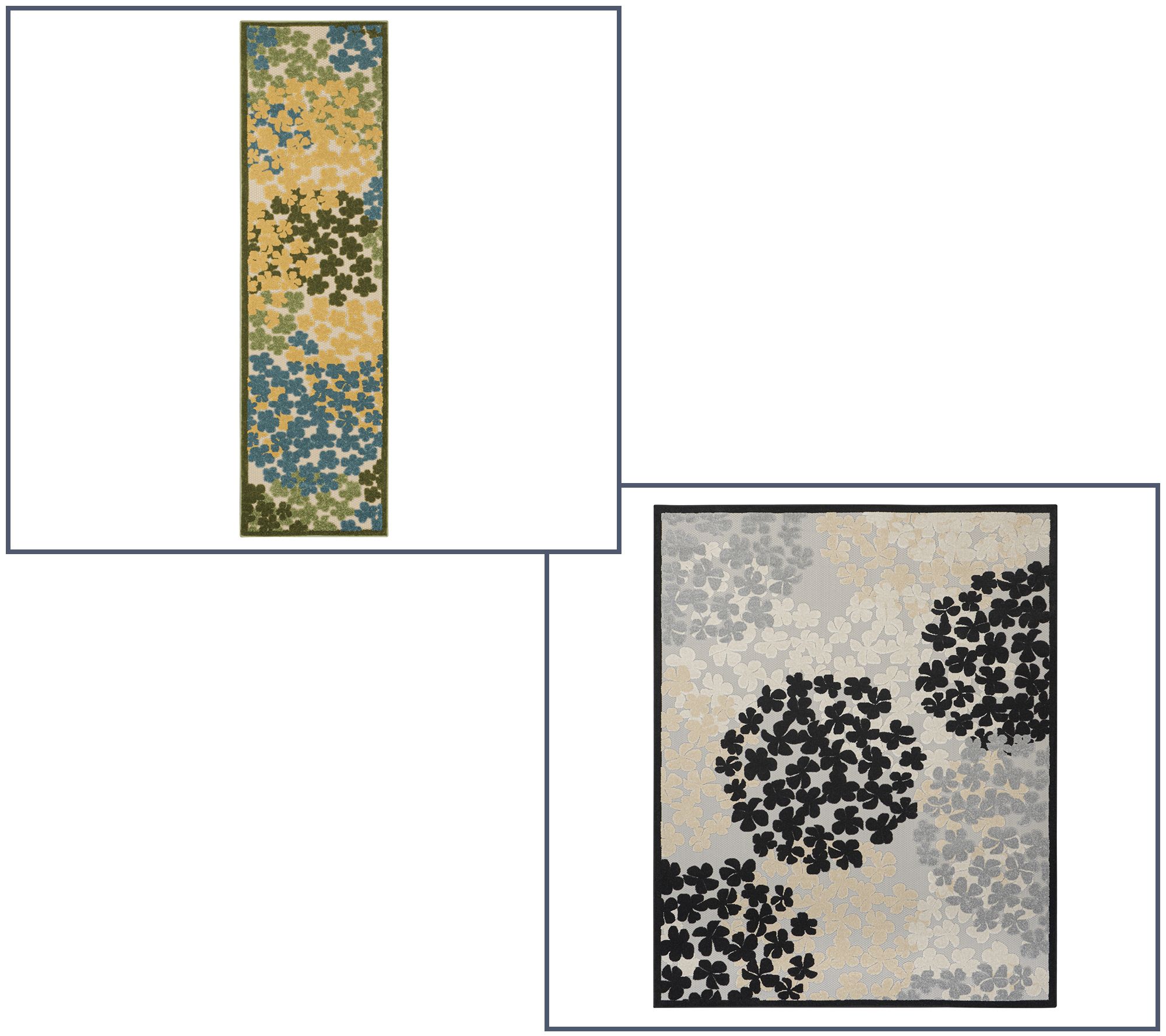 Nourison Home Hydrangea Print Indoor/Outdoor Rug - QVC.com