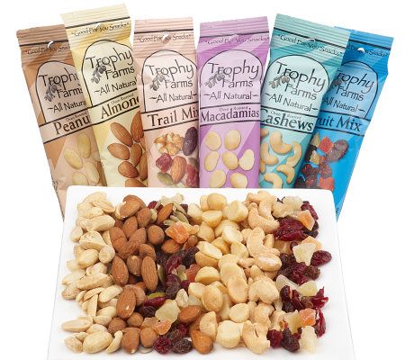 Trophy Nut (18) 2oz. All-Natural Nuts & Snack Mix Sampler - QVC.com