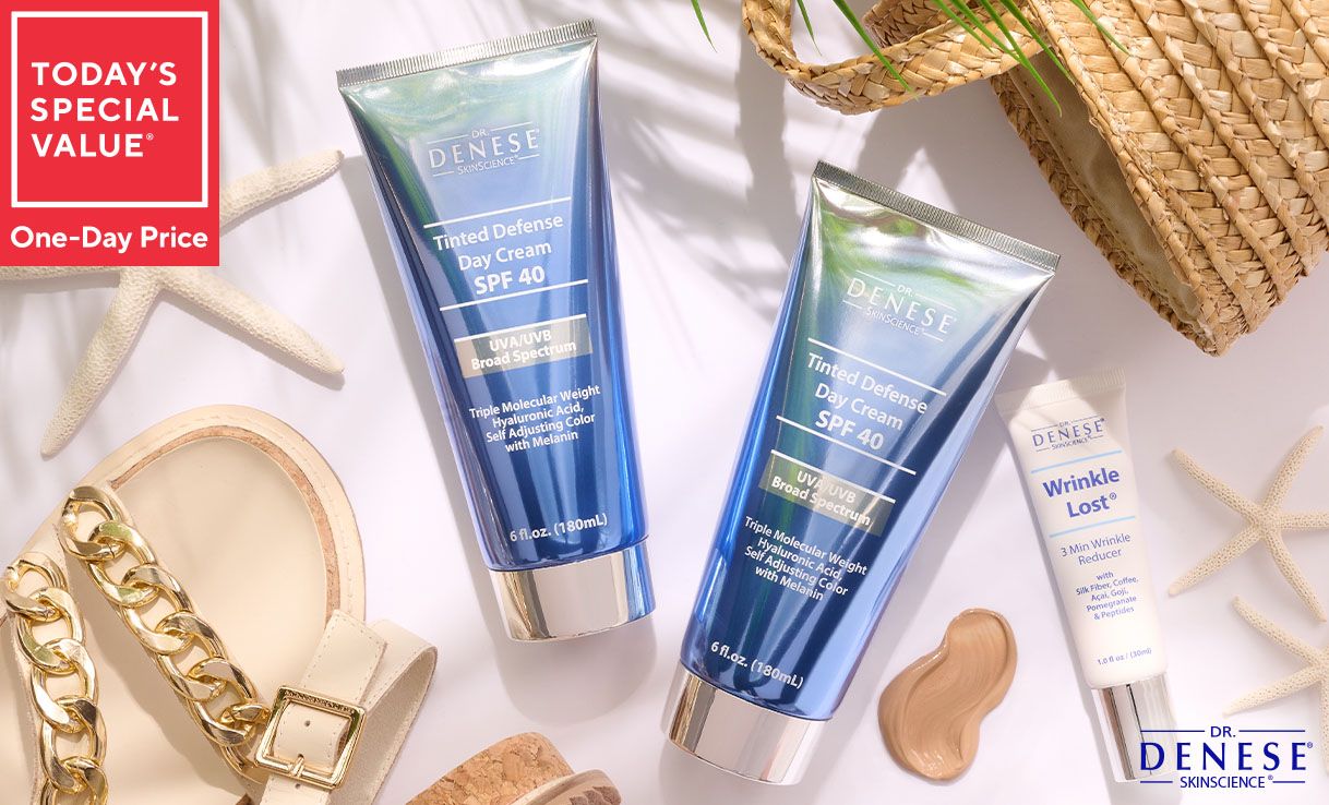 (QVC) Dr. Denese SPF 40 Tinted Defense Day Cream Duo w/ Wrinkle Lost ...