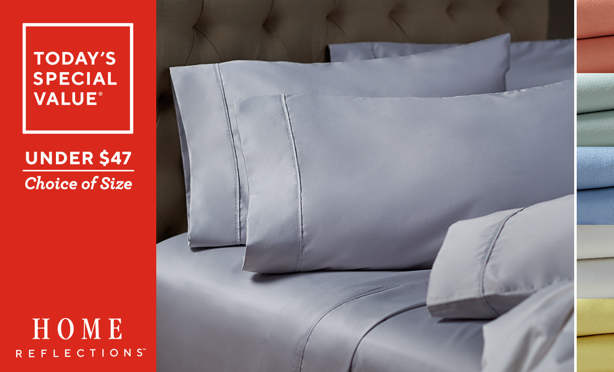 (QVC) Home Reflections 1000TC Cotton Blend Sheet Set w/ Extra Cases ...