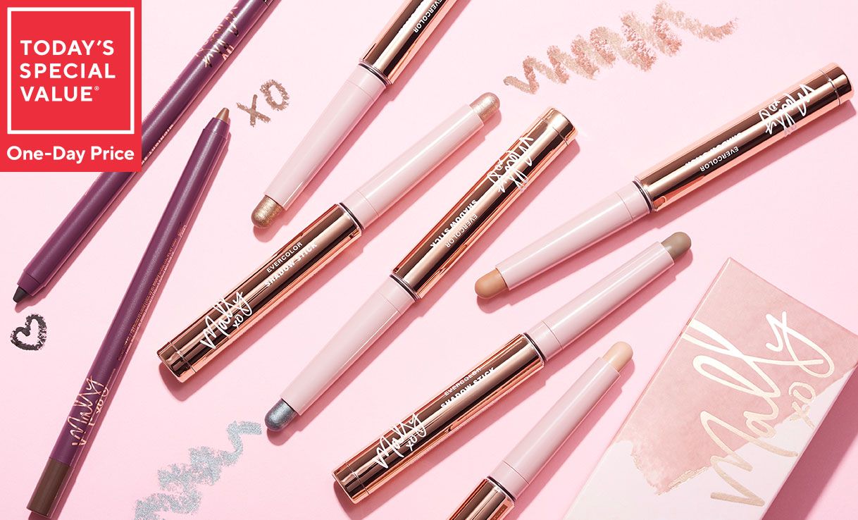 (QVC) Mally 8-Piece Shadow Stick and Eyeliner Collection – TVShoppingQueens