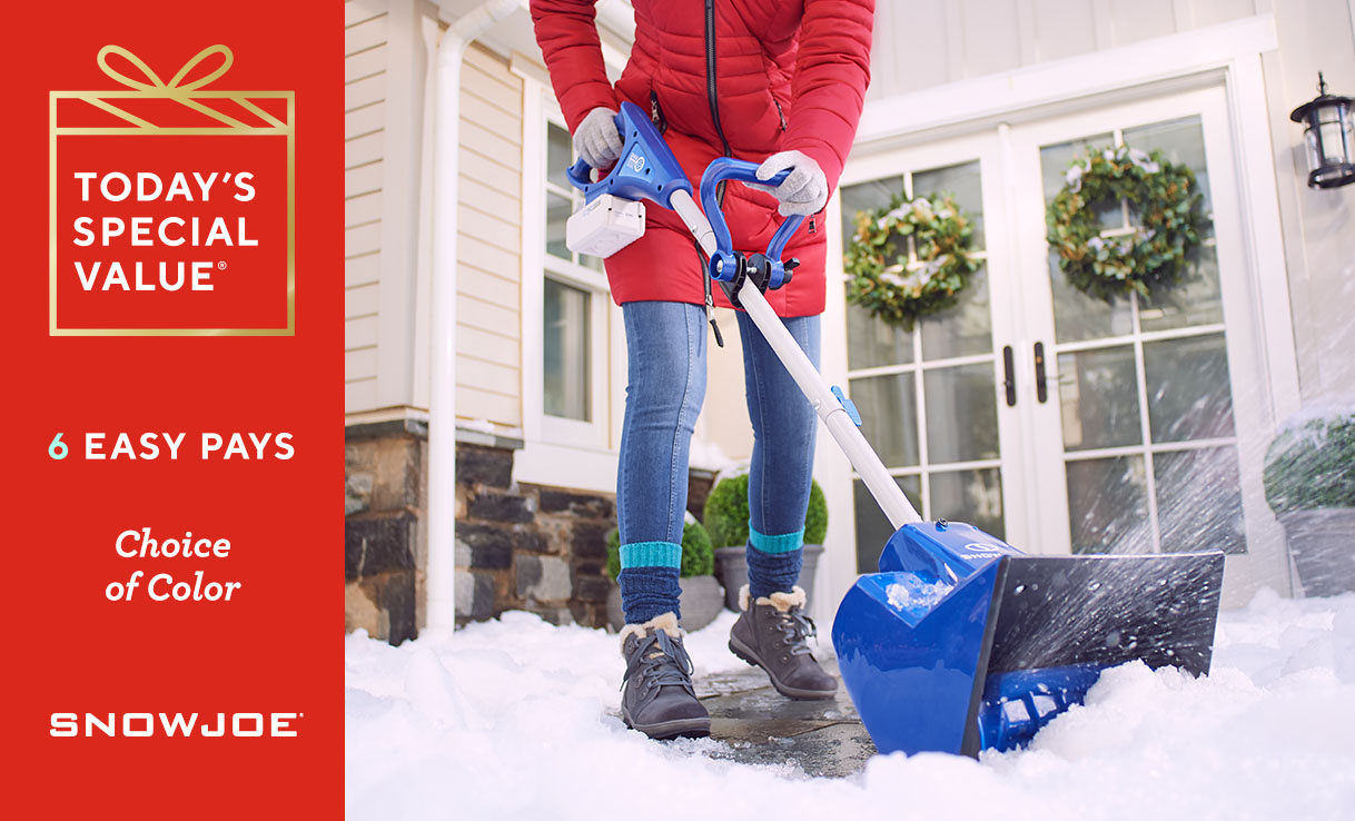 (QVC) Snow Joe 24V Cordless Rechargeable 11" Snow Thrower & Cover ...