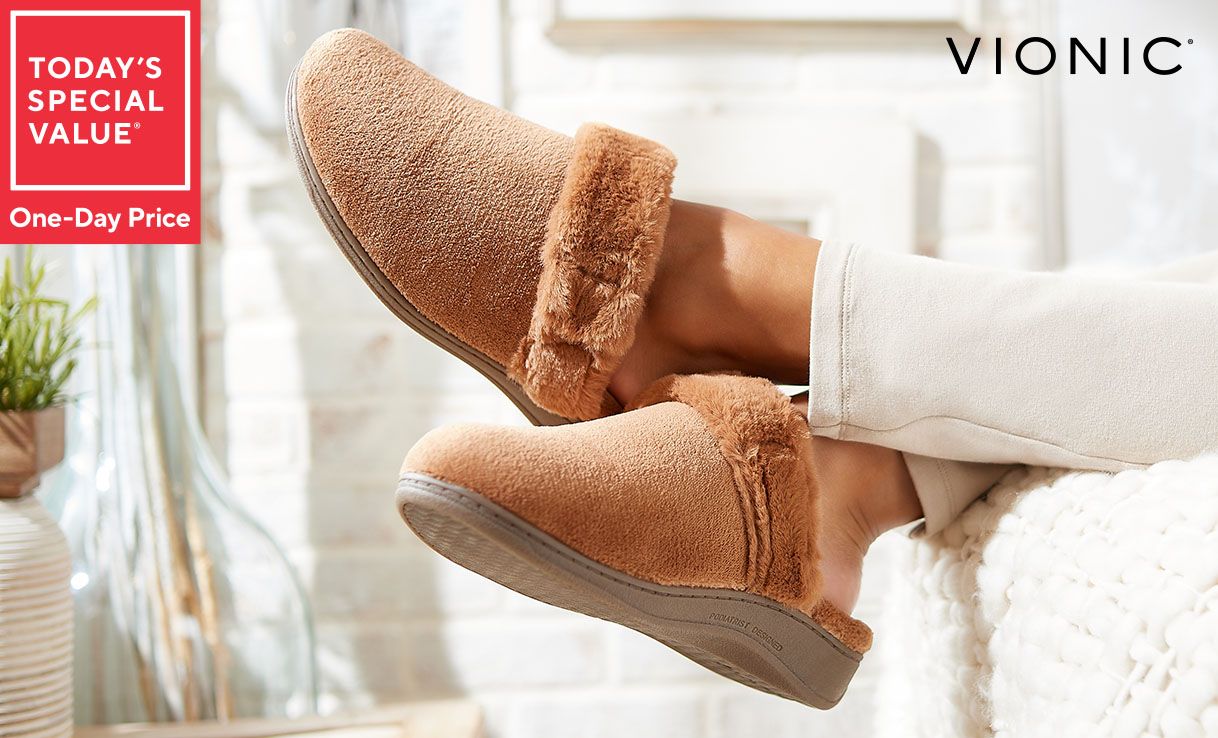 (QVC) Vionic Adjustable Mule Slippers – Marielle – TVShoppingQueens