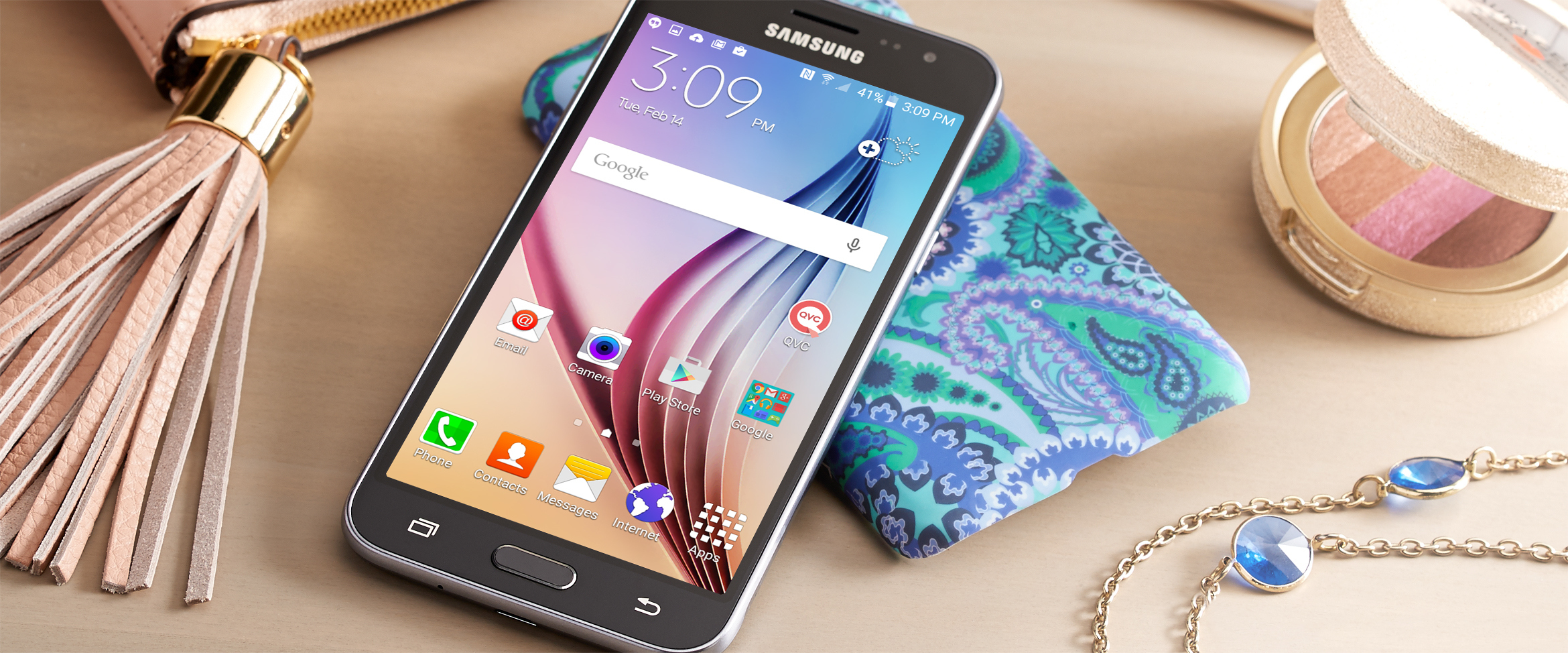 (QVC) Samsung Galaxy Sky Tracfone Smartphone with Case and 1350 Min ...