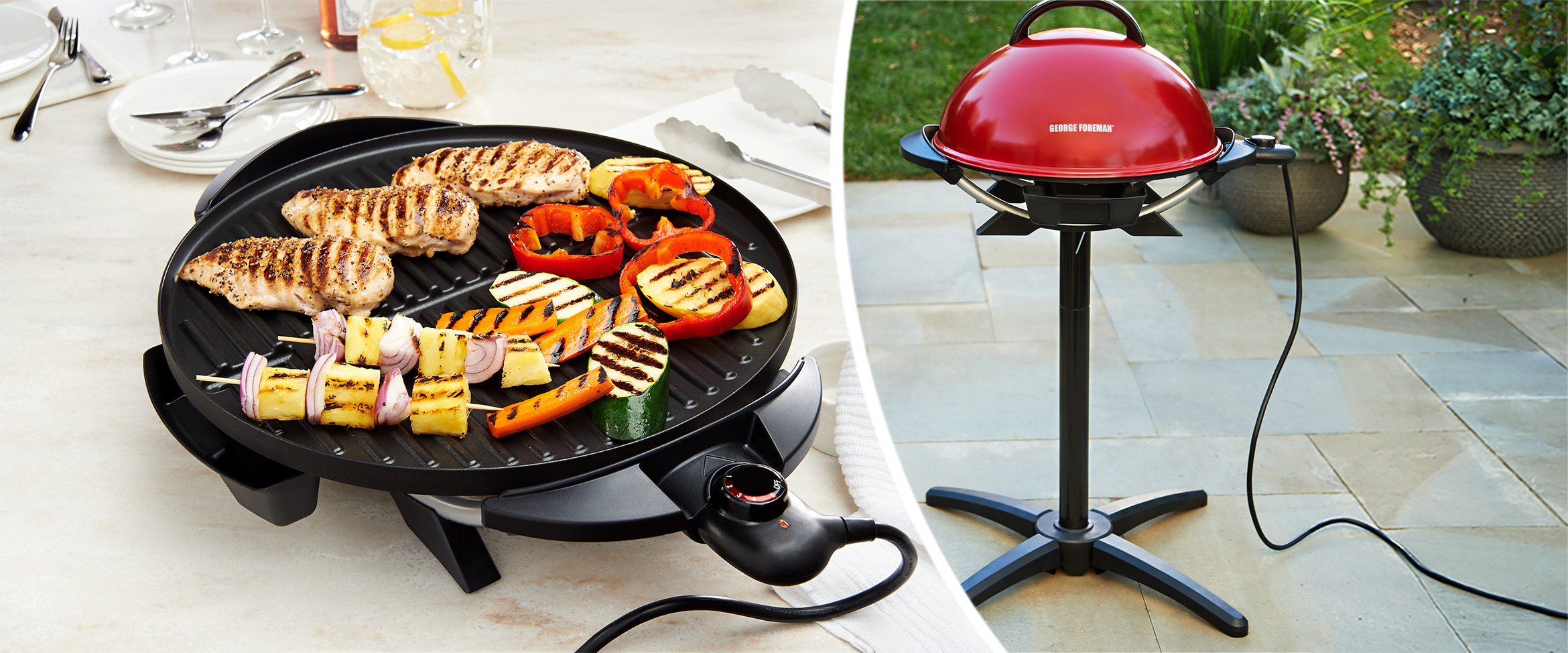 (QVC) George Foreman 15 Serving Indoor/Outdoor Grill w/ Cover & Recipes ...