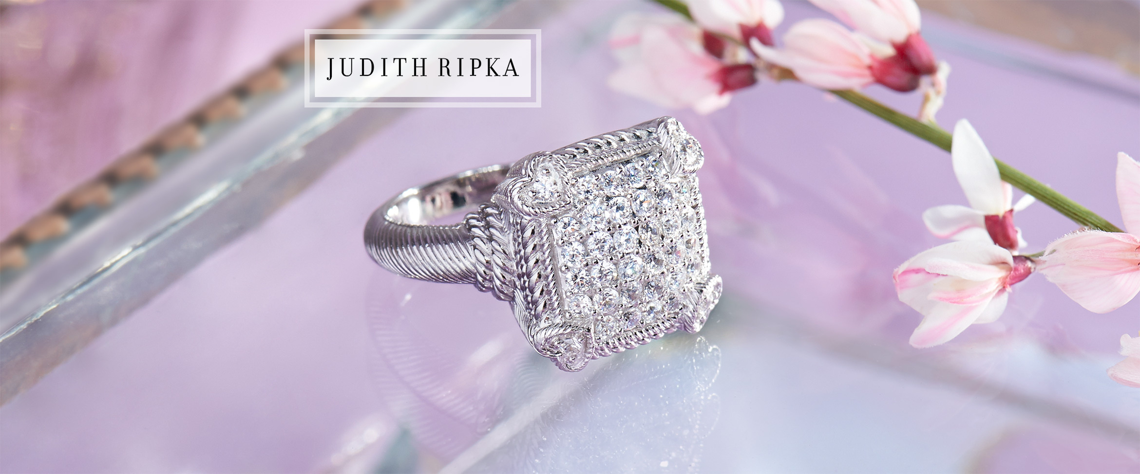 (QVC) Judith Ripka Sterling or 14K Clad Olivia Diamonique Pave Ring ...