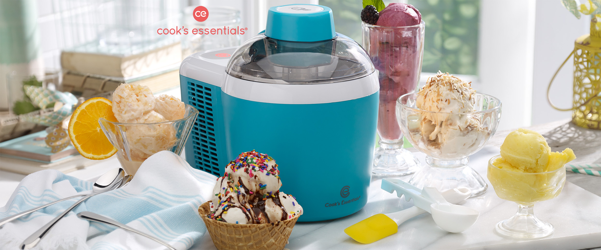 (QVC) CooksEssentials 1.5 Pint Thermo-Electric Self-Freezing Ice Cream ...