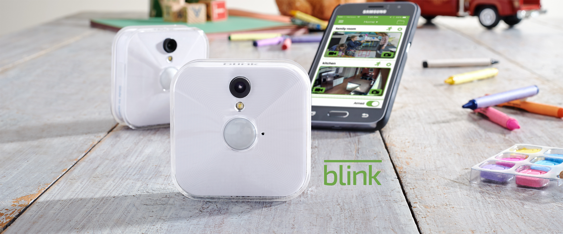 (QVC) Blink Set of 2 Wire-Free HD Security Camera w/ Motion Alert Live ...