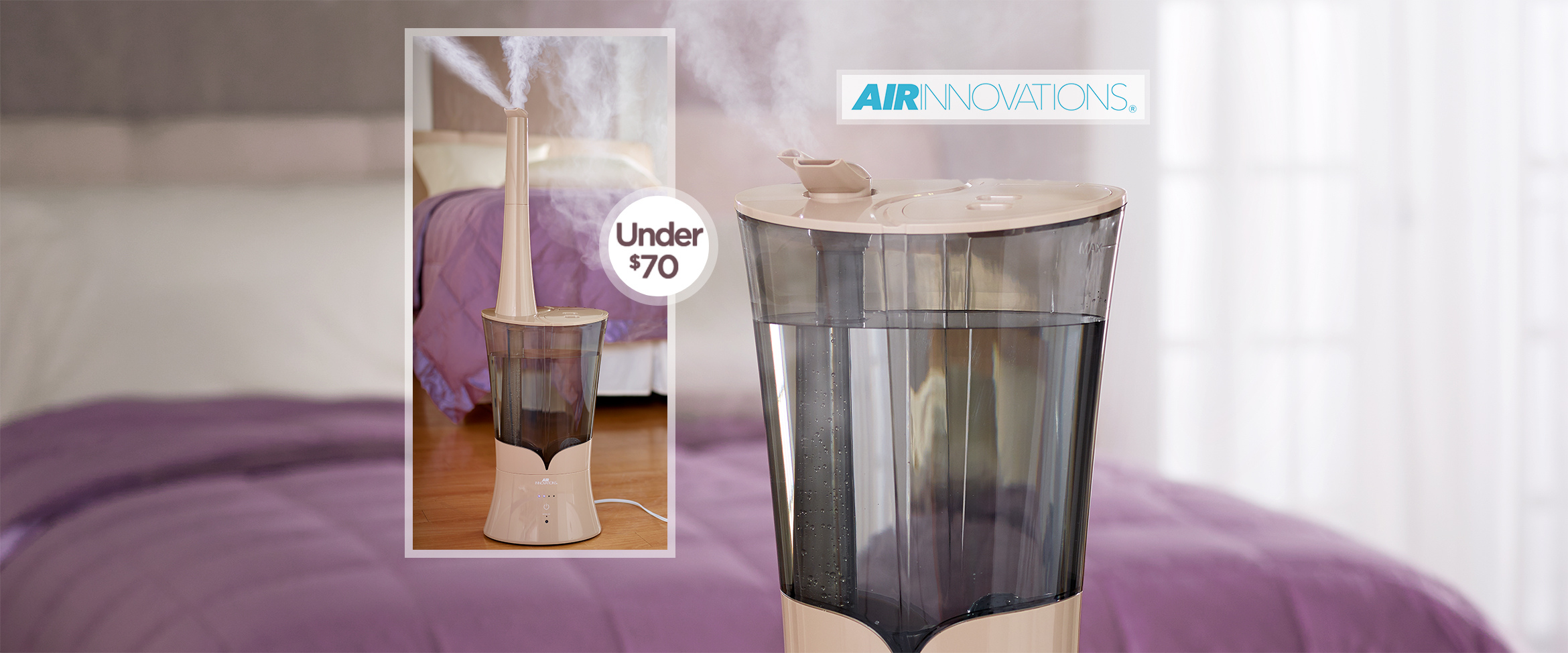 (QVC) Air Innovations Clean Mist Top Fill Humidifier with Aroma Tray ...