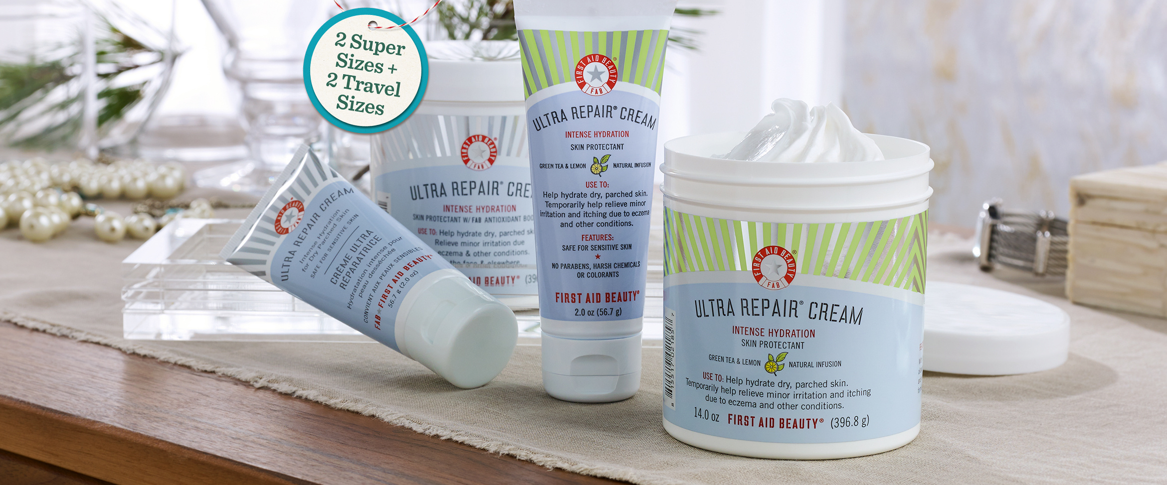 (QVC) First Aid Beauty Super-size Ultra Repair Home & Away Kit ...