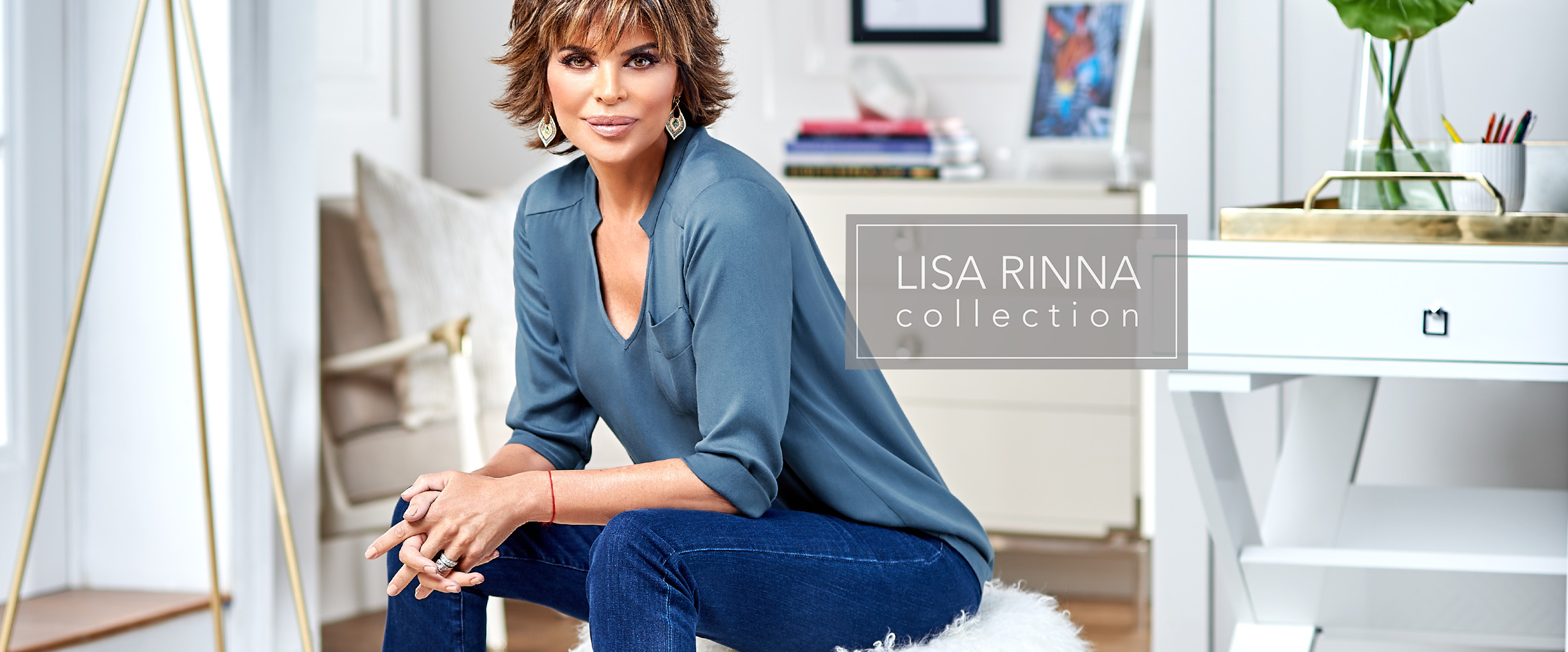 (QVC) Lisa Rinna Collection Stretch Woven Open-Neck Blouse ...