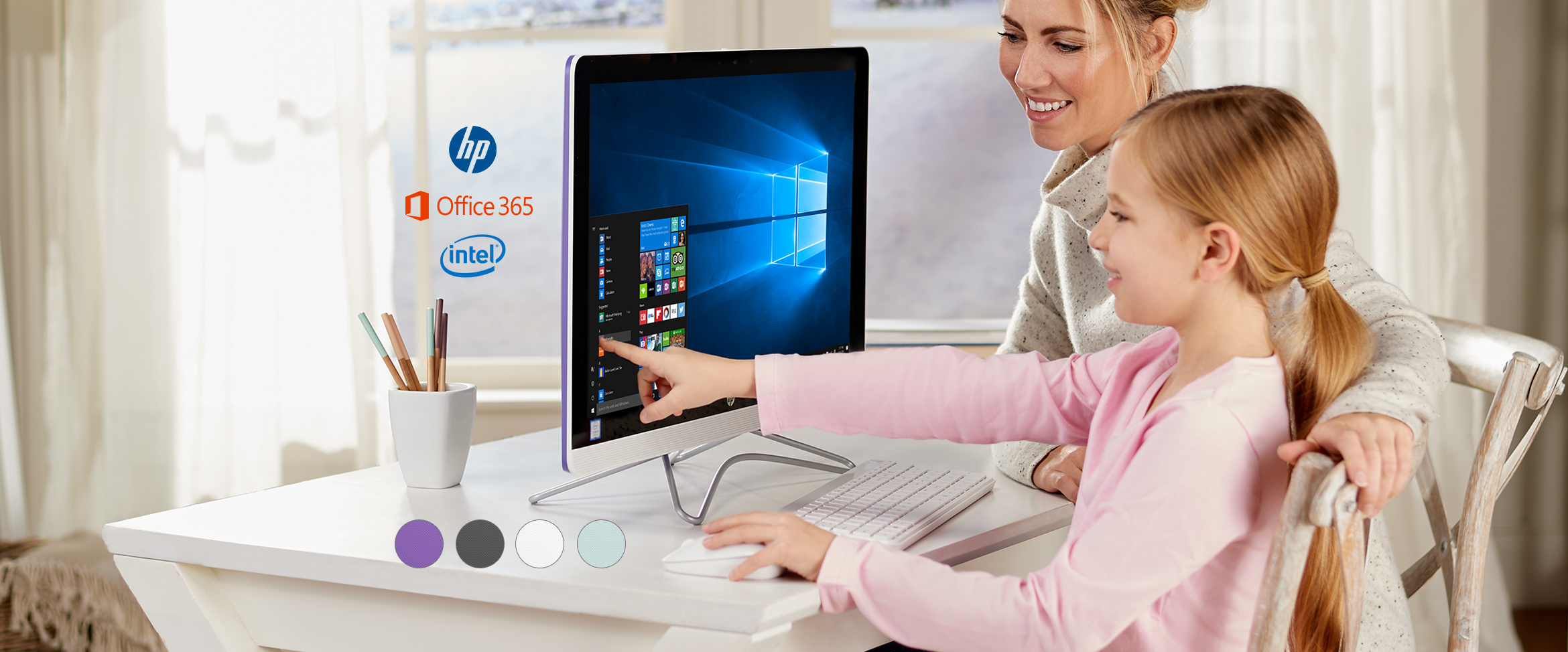 (QVC) HP 24" Touch All-in-One PC Intel Core i3 1TB HDD with Office ...