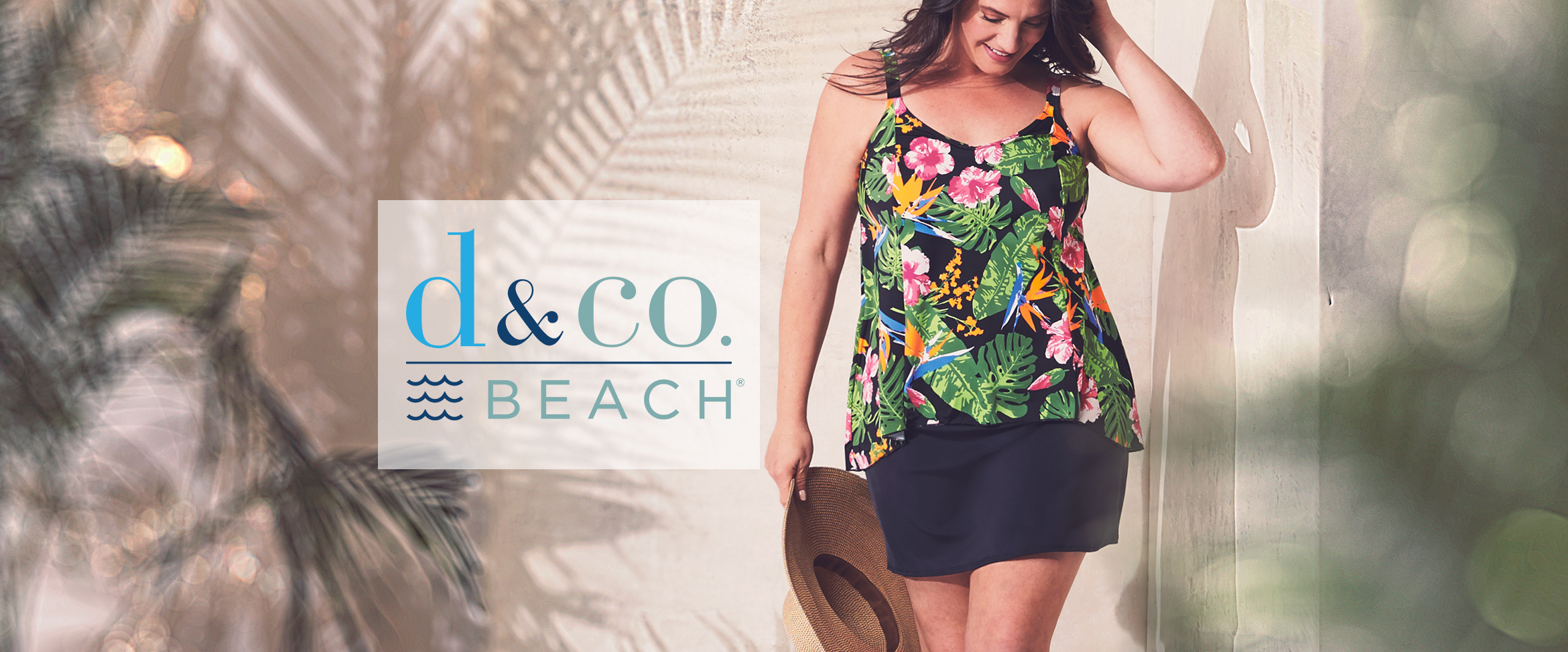 (QVC) Denim & Co. Beach Hi-Low Tankini Swimsuit with Skirt ...