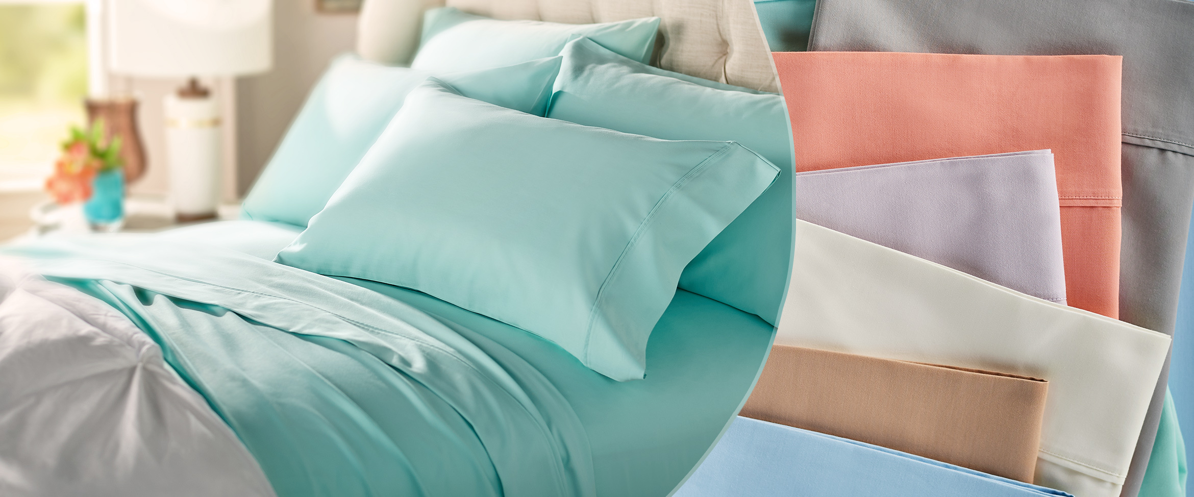 (QVC) Home Reflections 2000TC Easy Care Cooling Sheet Set ...