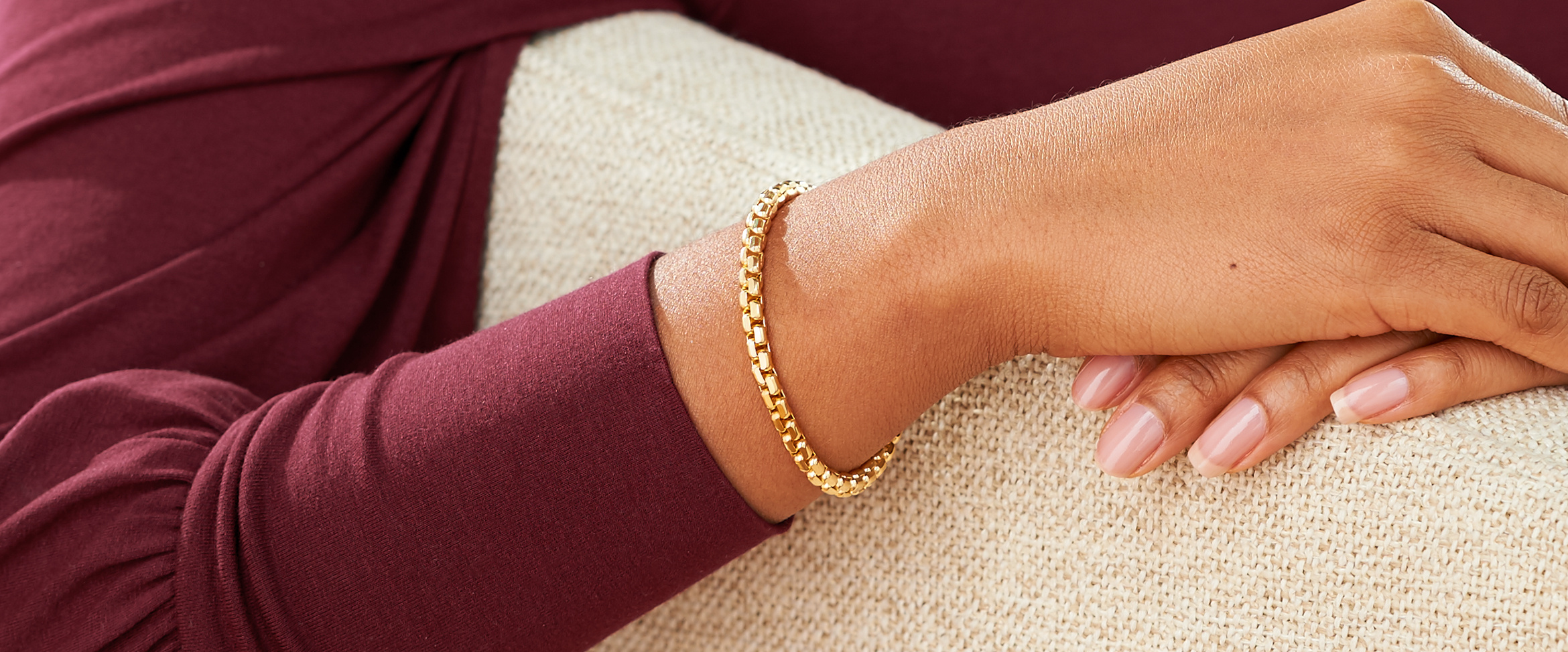(QVC) Italian Gold Bold Round Box Chain Bracelet, 14K – TVShoppingQueens