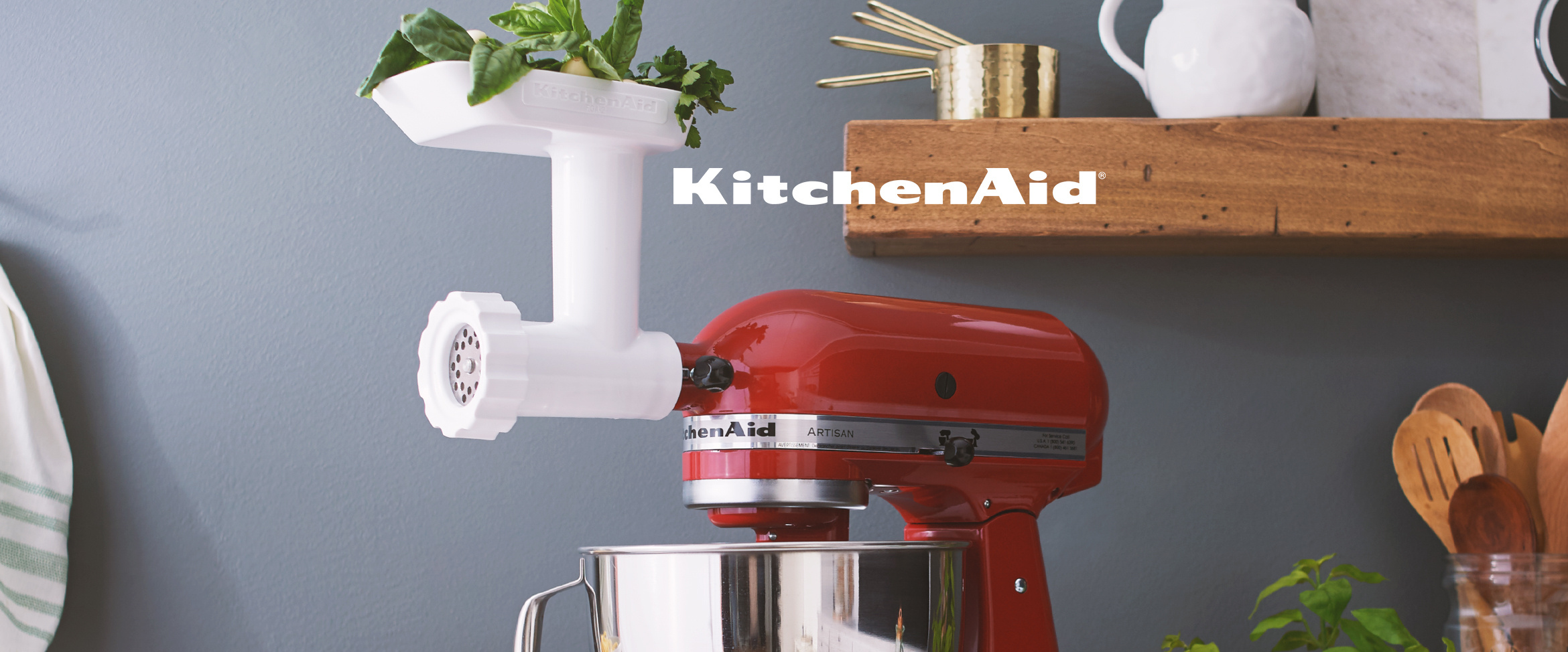 (QVC) KitchenAid 5-qt 325W Tilt-Head Stand Mixer w/ Food Grinder ...