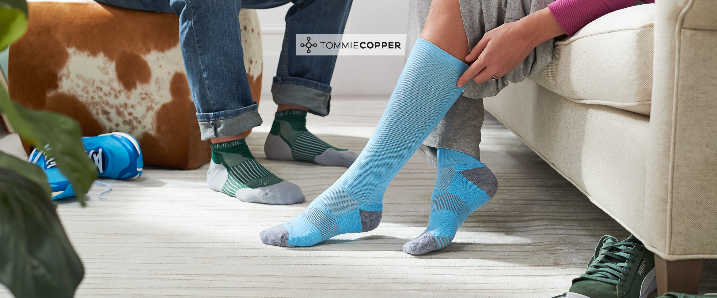 (QVC) Tommie Copper 4-Pack Ankle or Over-the-Calf Compression Socks ...