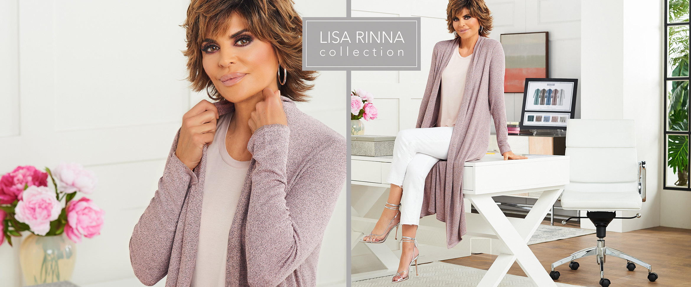 Qvc Lisa Rinna Collection Open Front Long Sleeve Duster Cardigan