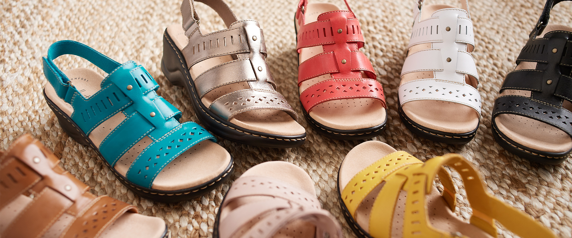 (QVC) Clarks Collection Leather Cut-Out Sandals – Lexi Qwin ...