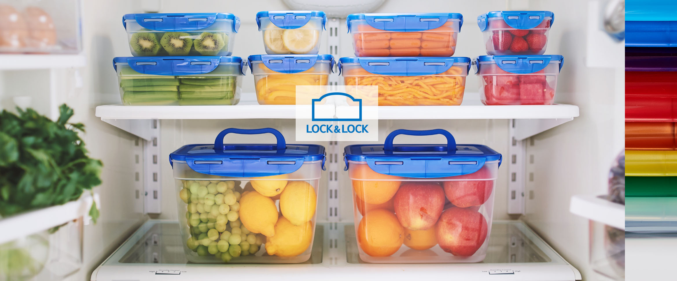 (QVC) Lock & Lock 10-Piece Nestable Storage Set w/ 2 Handle Lids ...