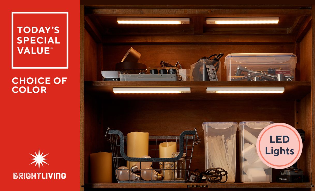 (QVC) BrightLiving Set of 2 Rechargeable Motion Sensor 12" LED Lights ...