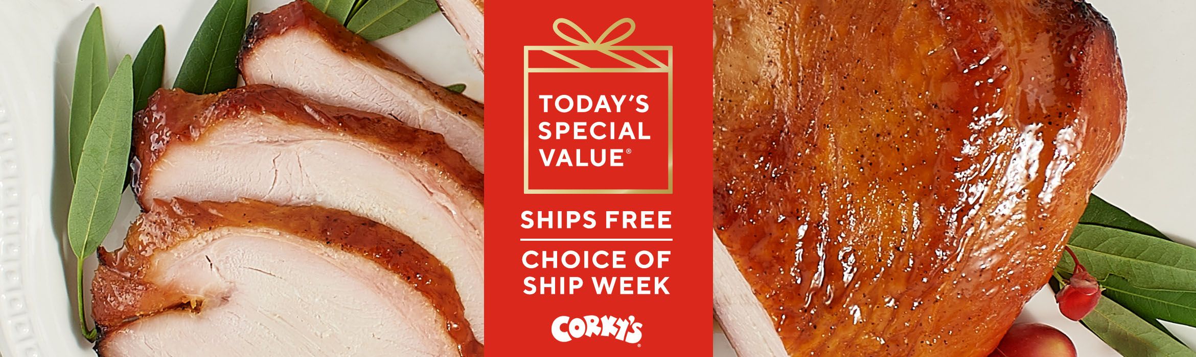 (QVC) Corky's 5-lb. Turkey, Ham or Ultimate Holiday Dinner with Sides ...