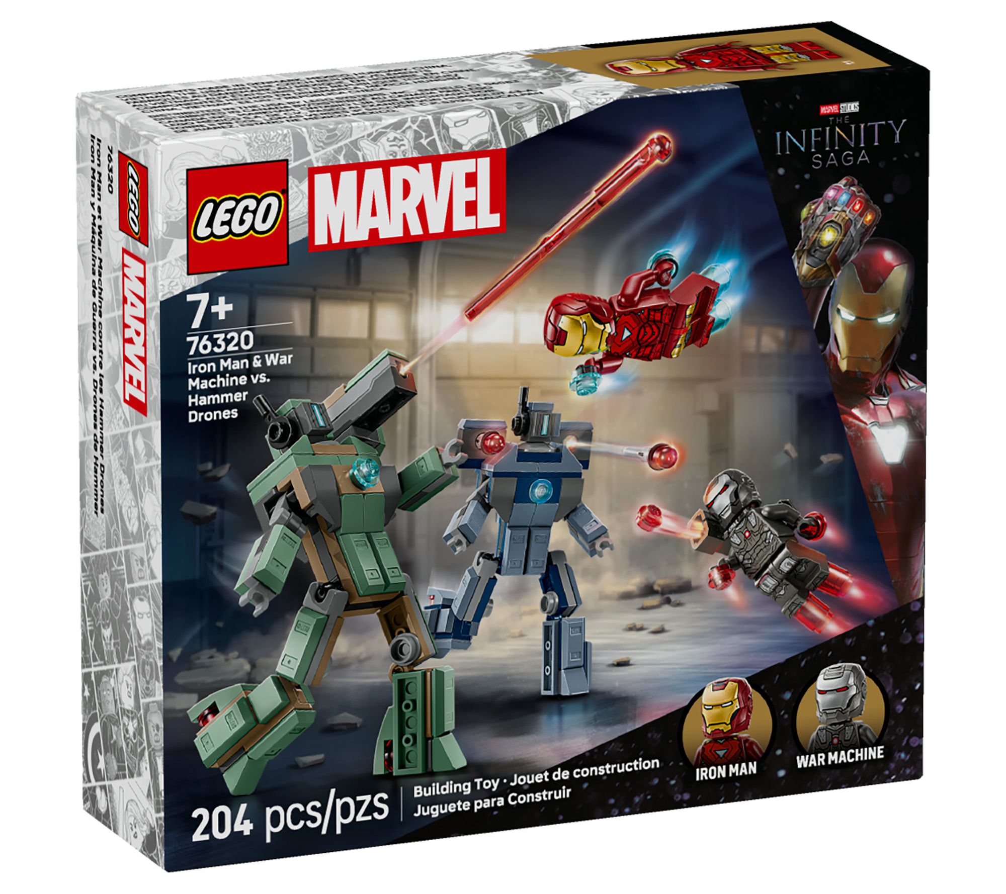 LEGO Marvel Iron Man & War Machine vs. HammerDrones Building - QVC.com