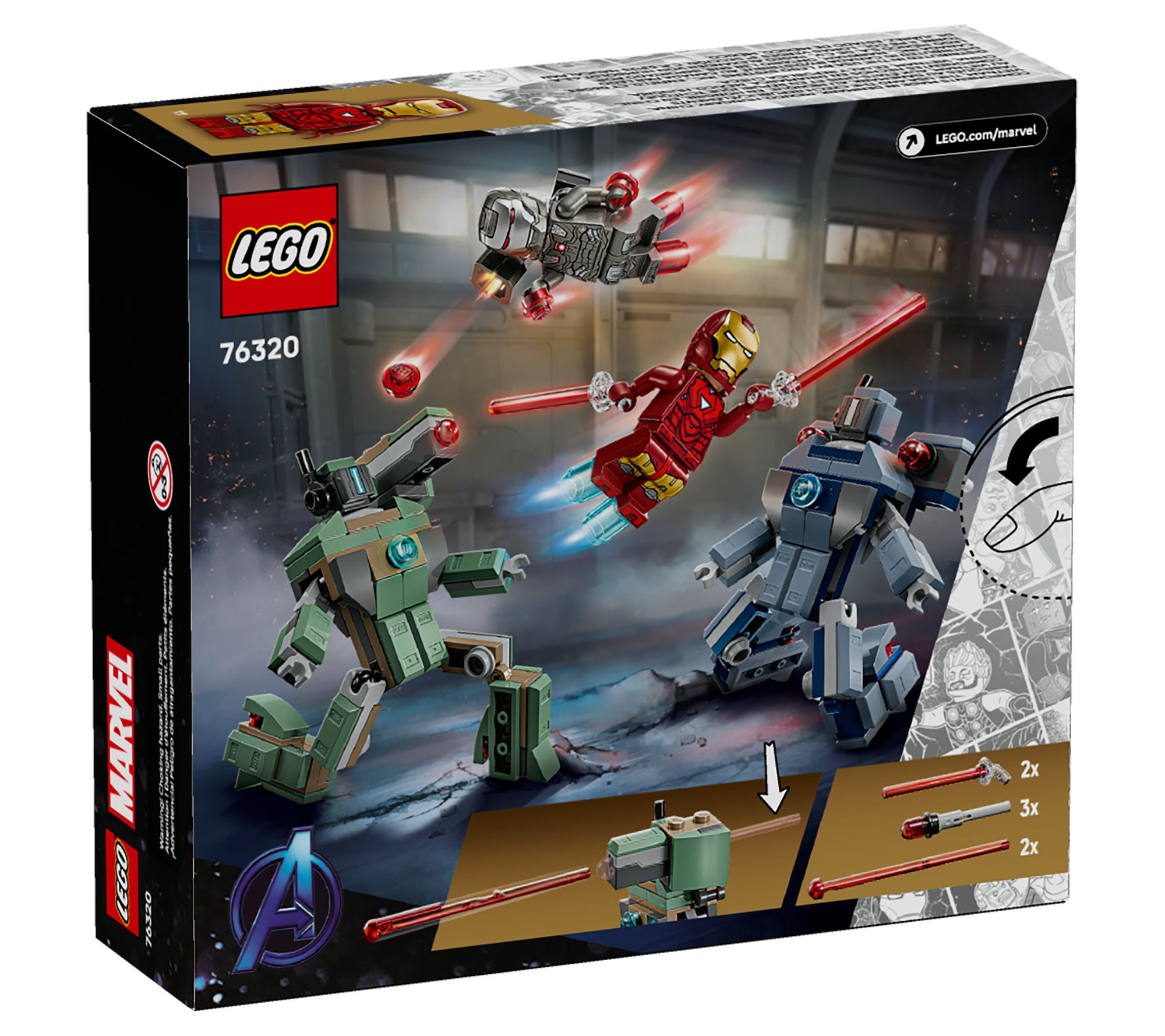 LEGO Marvel Iron Man & War Machine vs. HammerDrones Building - QVC.com