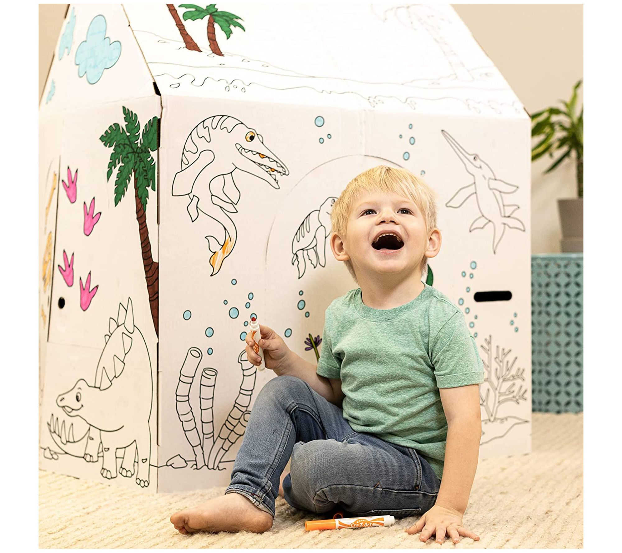 Easy PlayHouse Dinosaur House - QVC.com