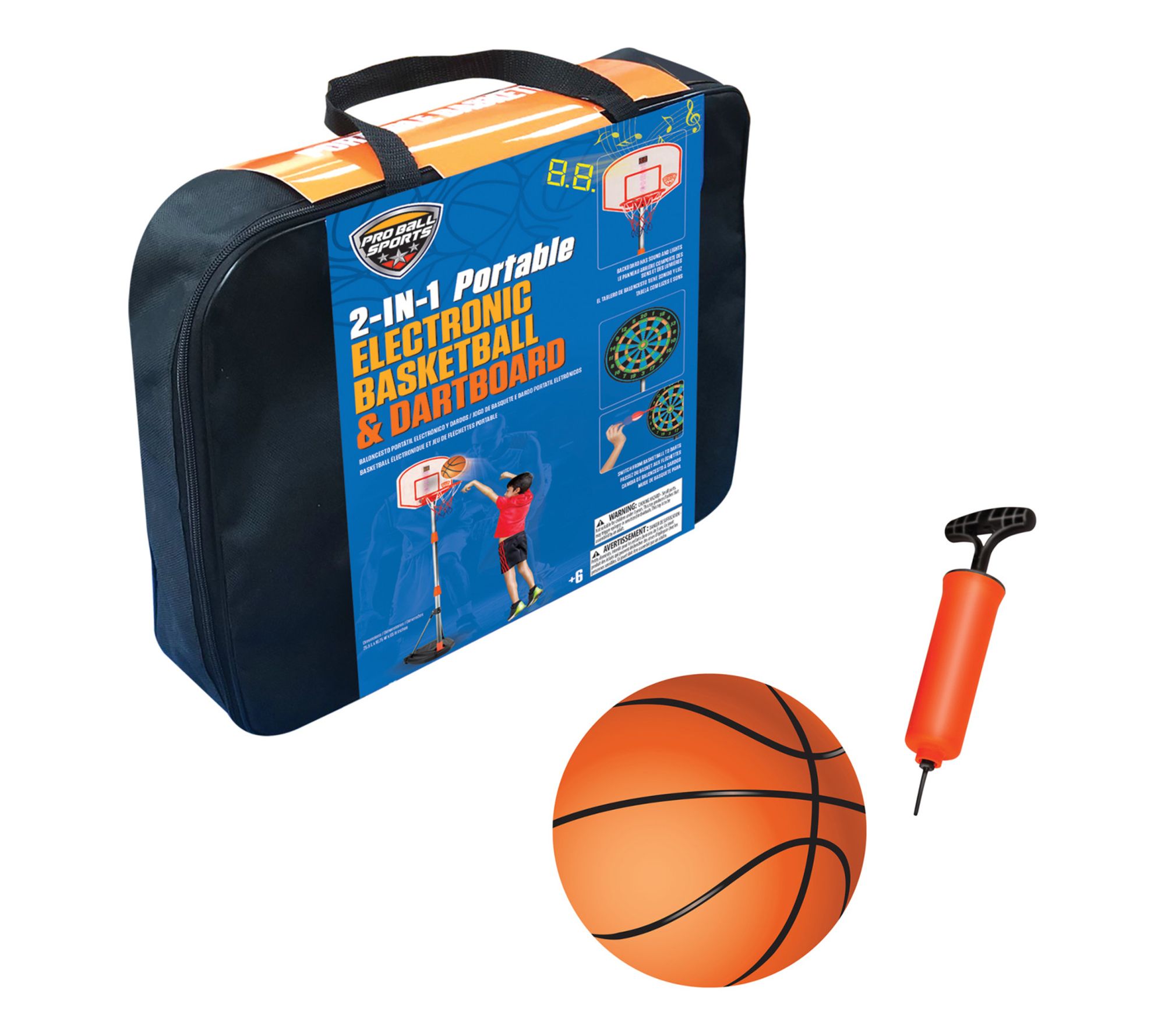 Pro Ball 2-in-1 Basketball / Dartboard Set - QVC.com
