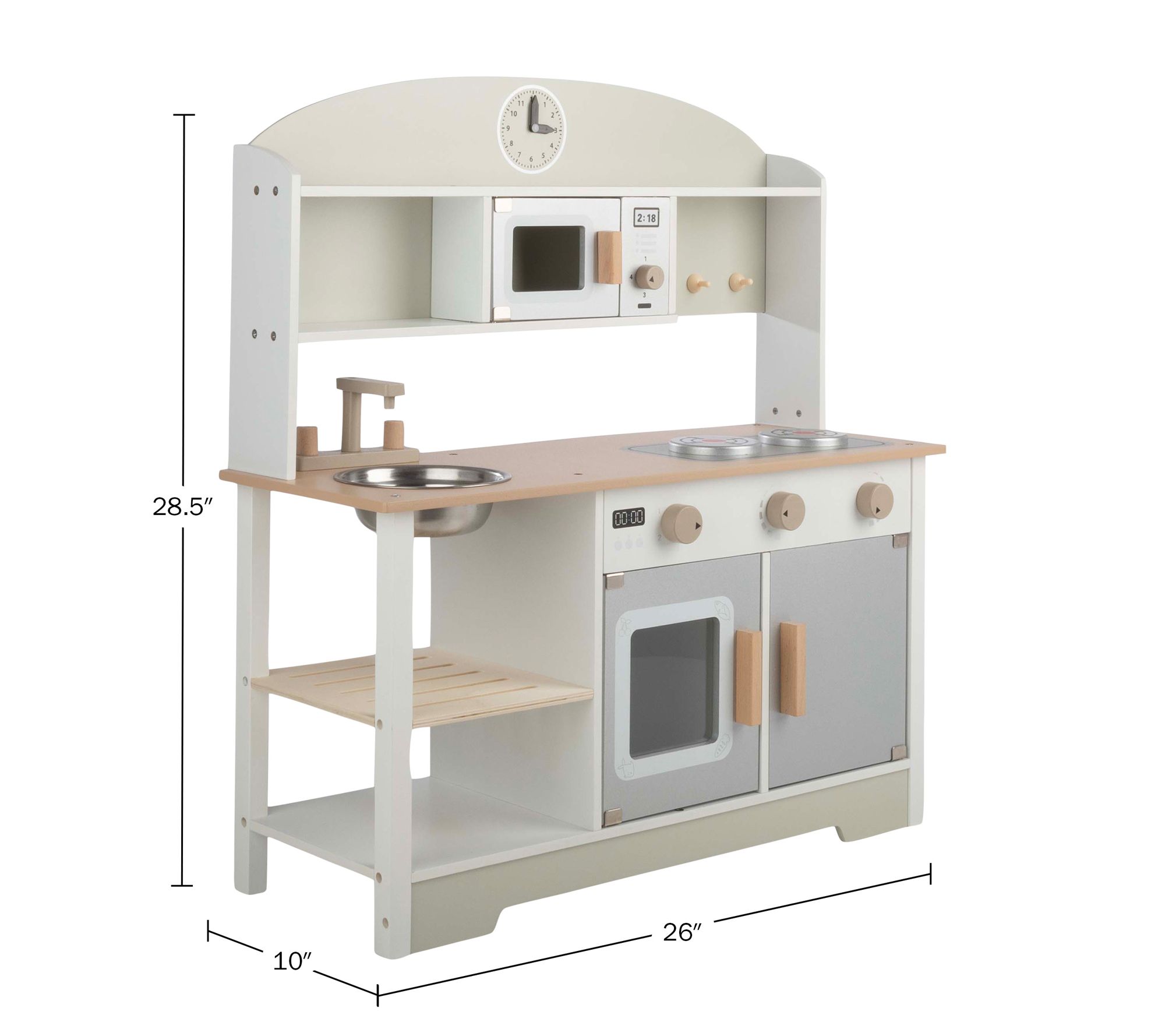 Hey! Play! Wooden Kitchen Playset - QVC.com
