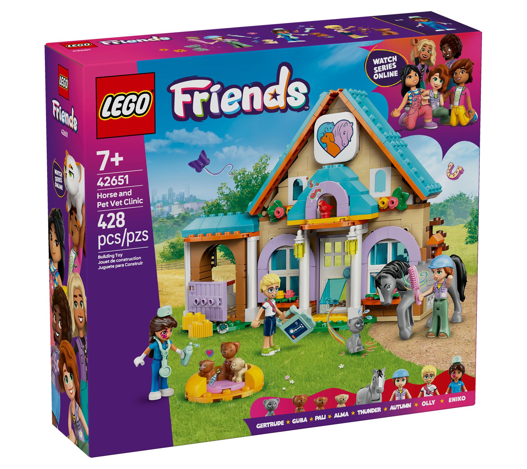 LEGO Friends Horse and Pet Vet Clinic Pretend Play Toy 42651 - QVC.com