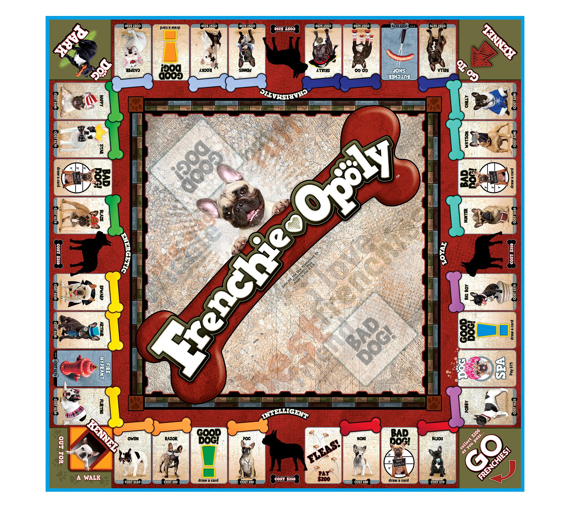 Late For The Sky Frenchie-opoly Family Game - QVC.com