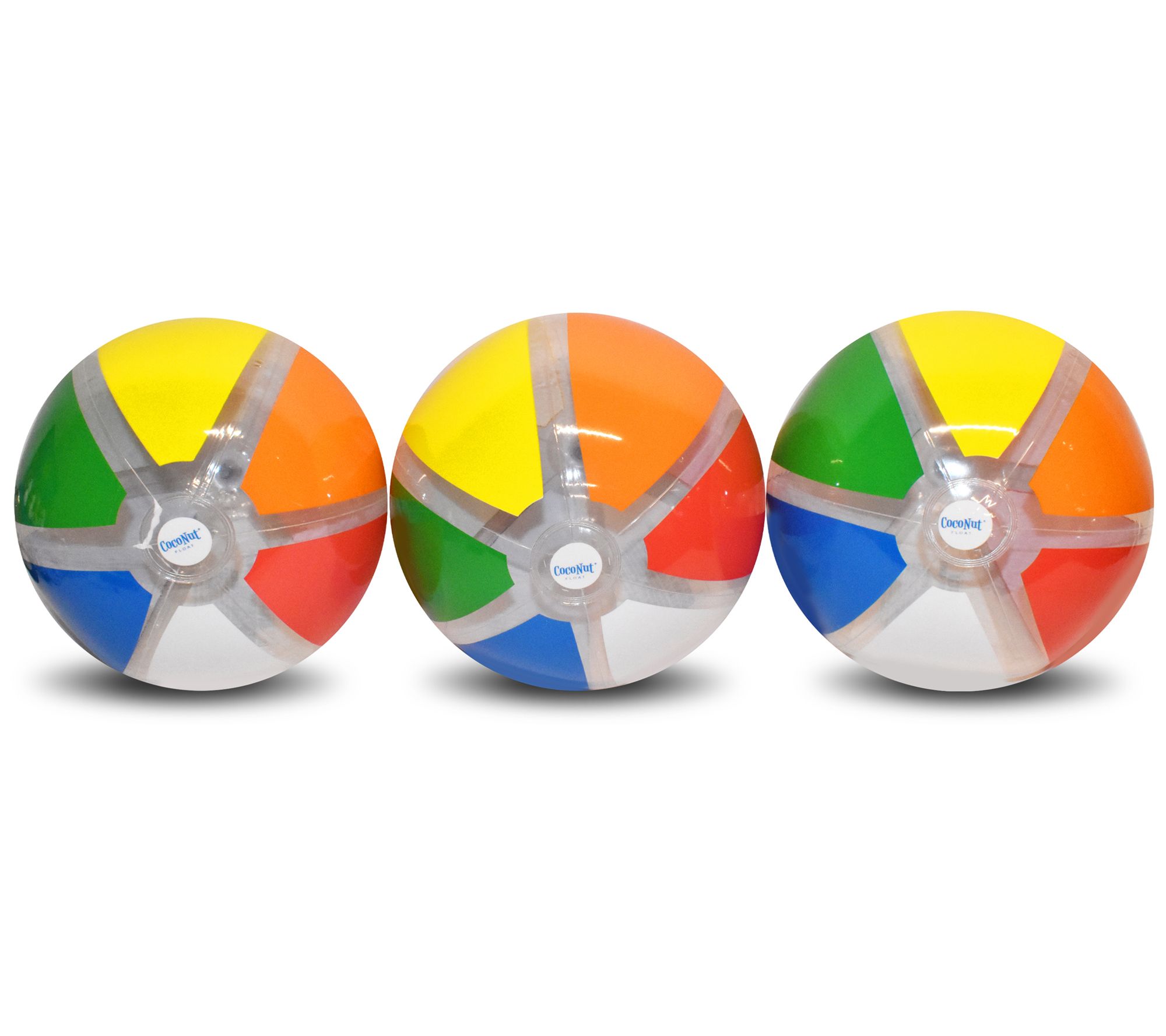 CocoNut 27" Jumbo Rainbow Beach Ball - 3pk - QVC.com