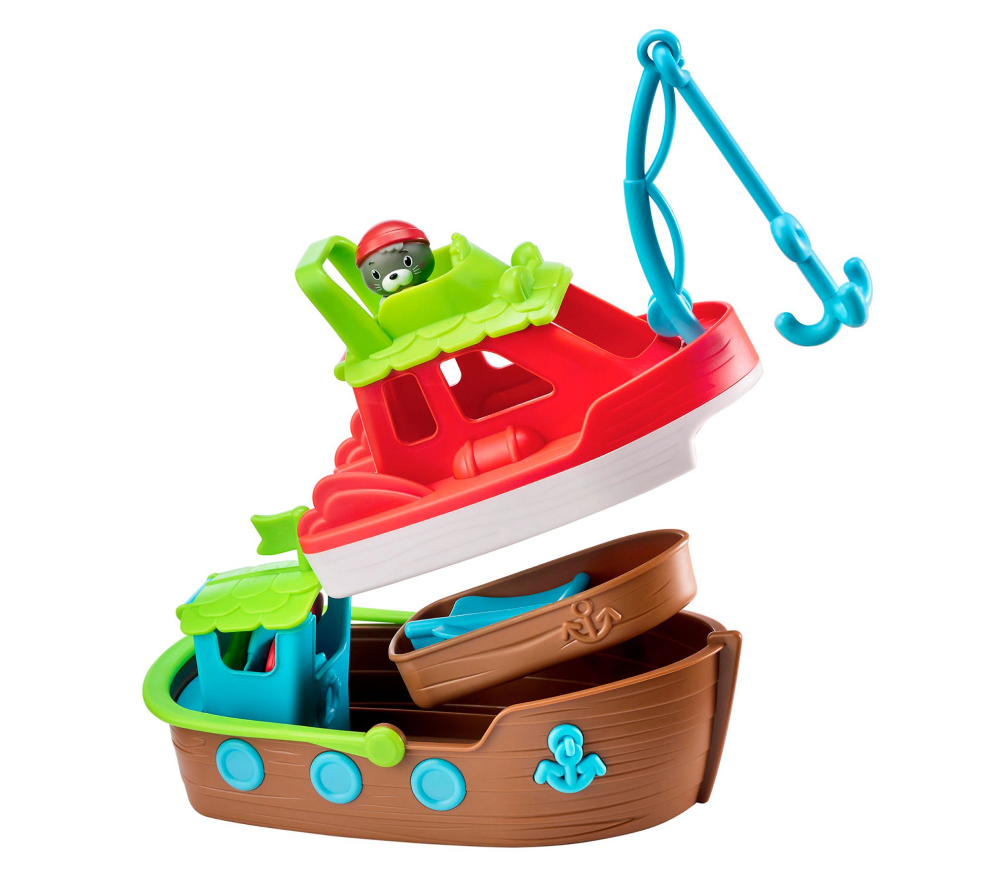 Timber Tots: The Nesting Boats - 3-In-1 Transforming Playset - QVC.com