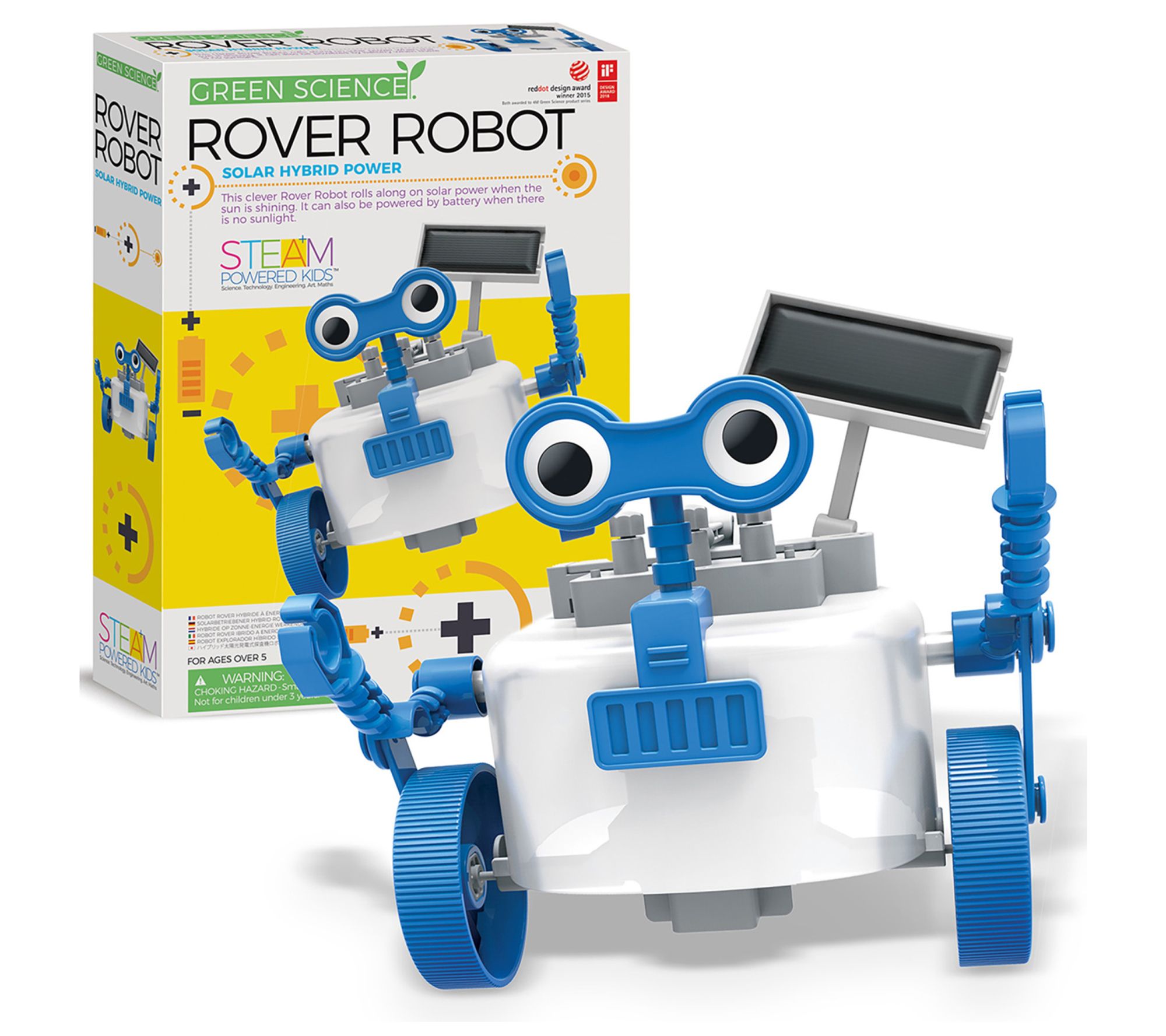 4M Green Science Rover Robot DIY Robotics Kit,STEM - QVC.com
