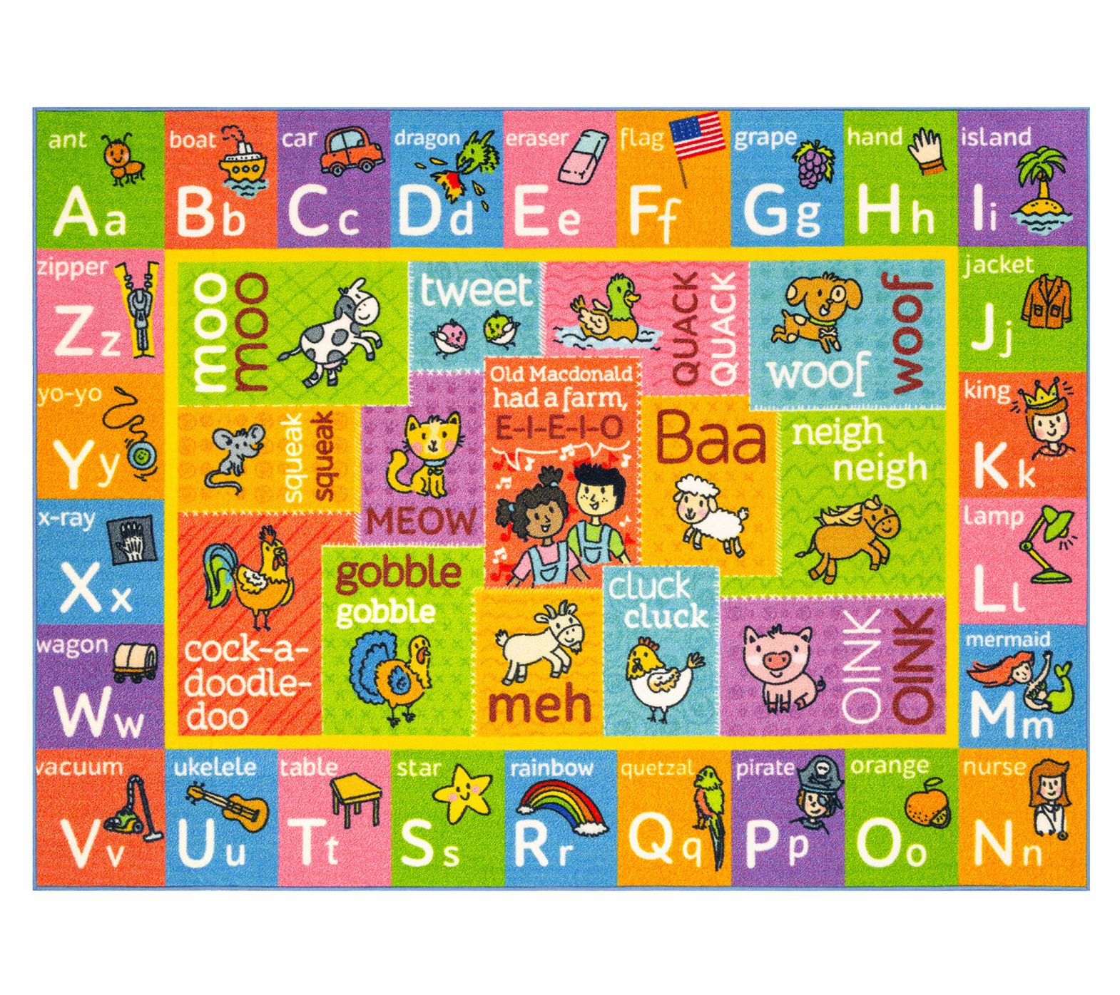 KC Cubs ABC Alphabet: Animal Sounds Rug - 8x10' - QVC.com
