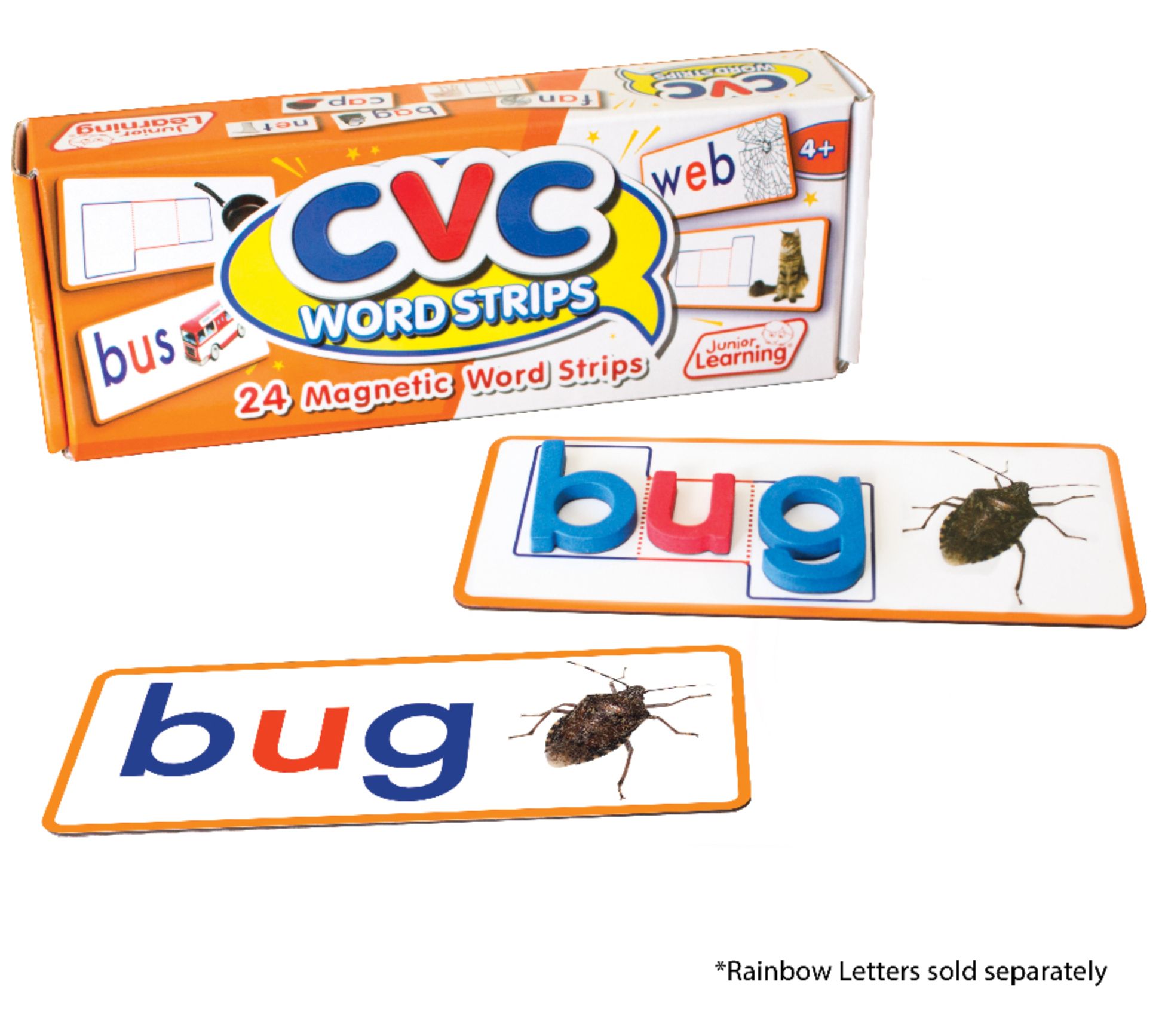 Junior Learning CVC Word Strips Magnetic Learning Set - QVC.com