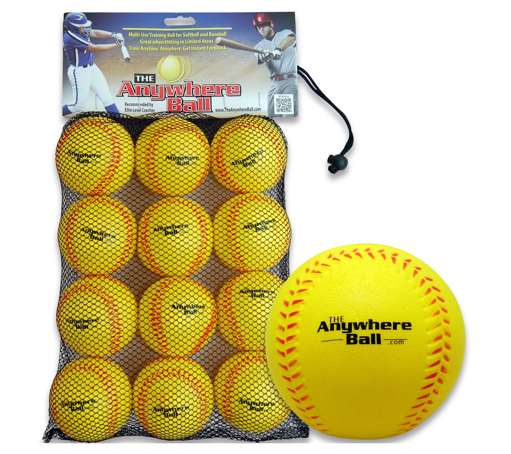 Anywhere Sports: The Anywhere Ball - 12 Pack Foam Balls - QVC.com