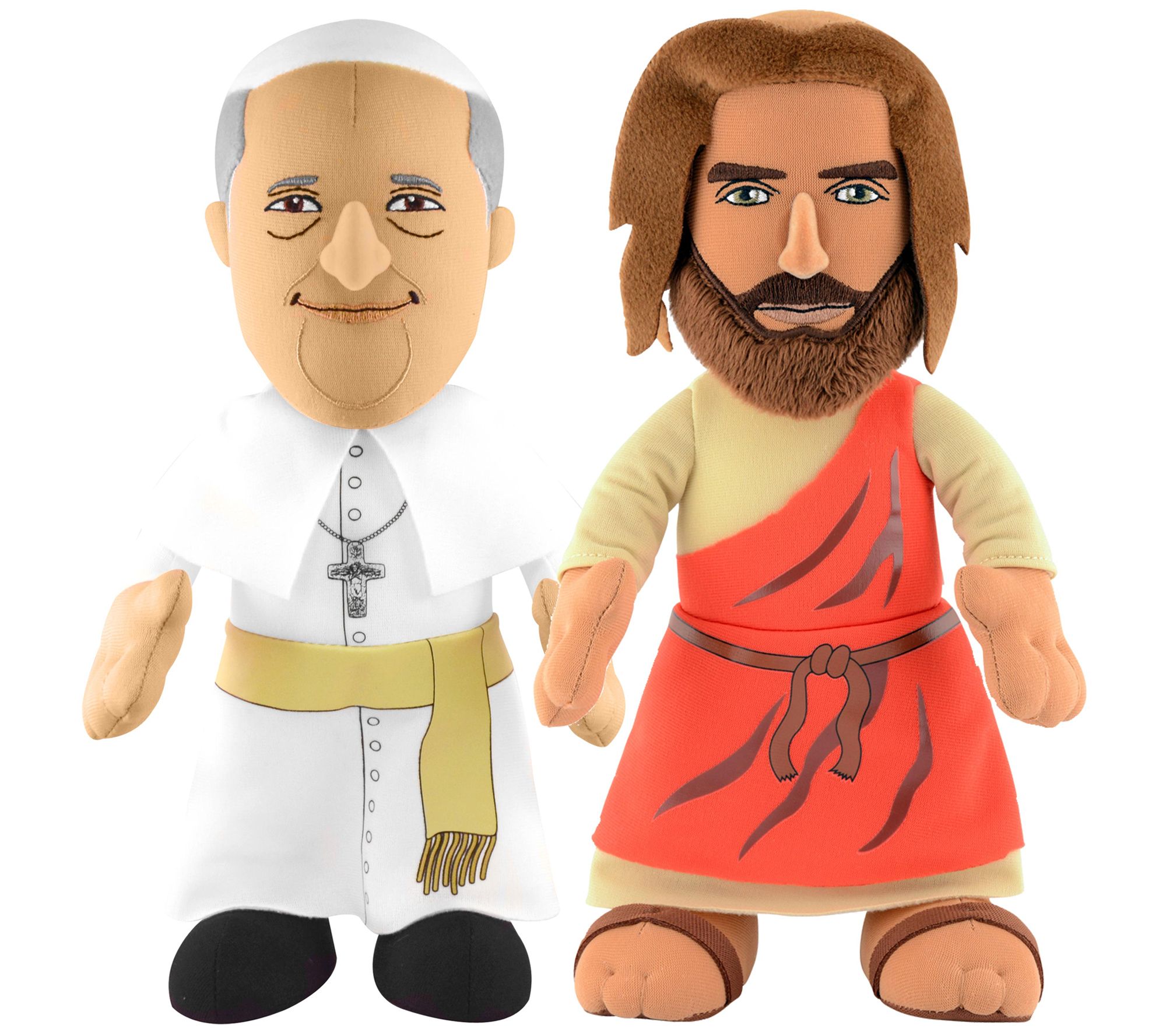 Bleacher Creatures 10" Plush Bundle - Pope & Jesus - QVC.com