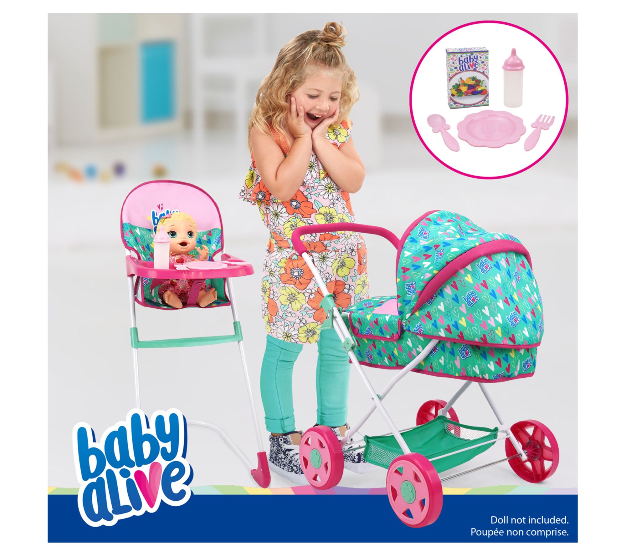 Baby Alive Travel N' Feed Set - 7pcs - QVC.com