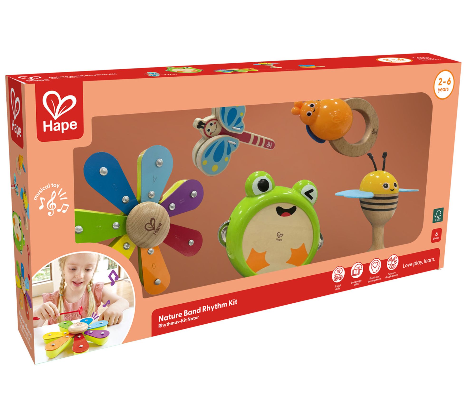 Hape Nature Band Rhythm Kit Music Toy Set - QVC.com