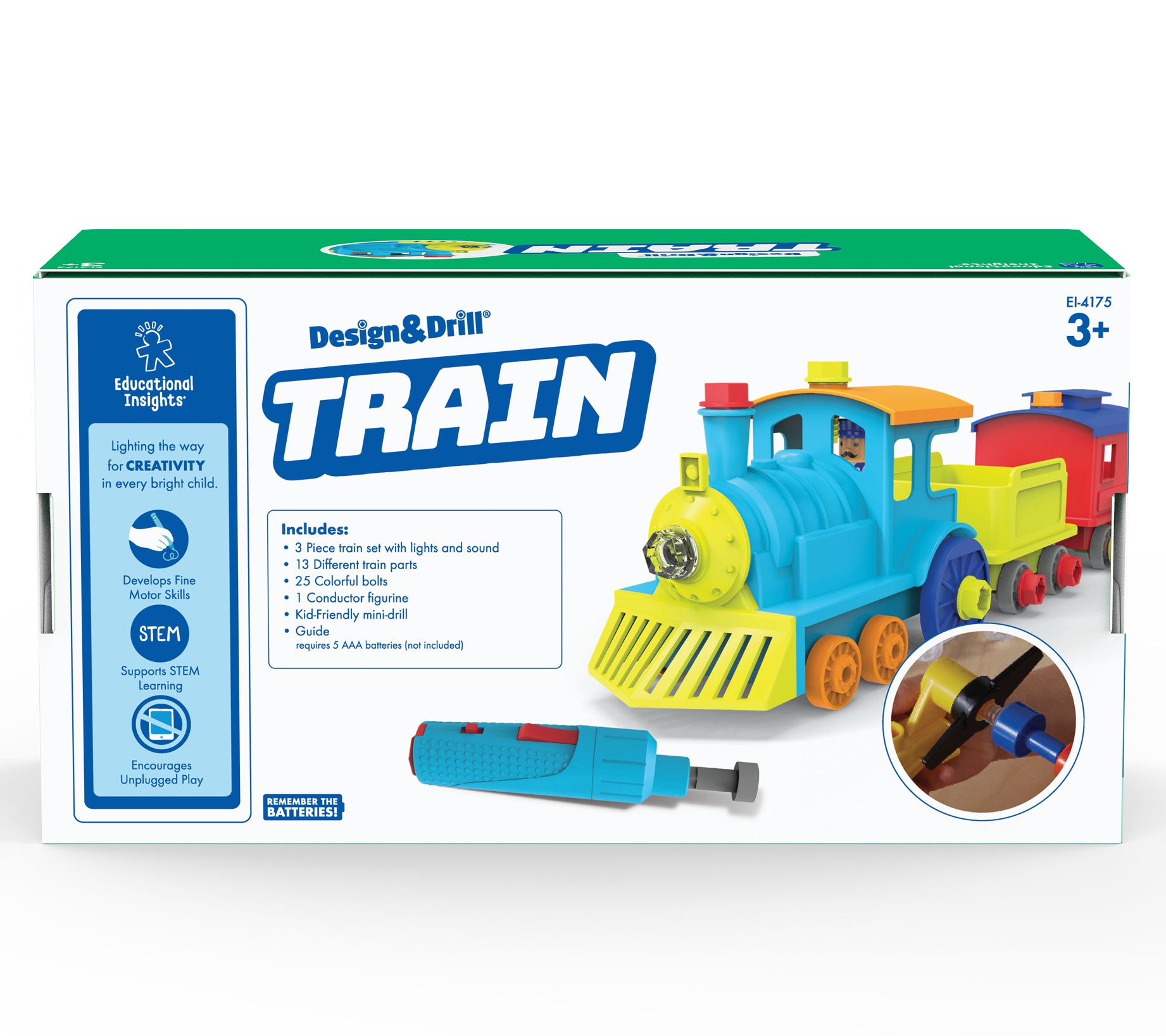 Educational Insights Design & Drill Train - QVC.com