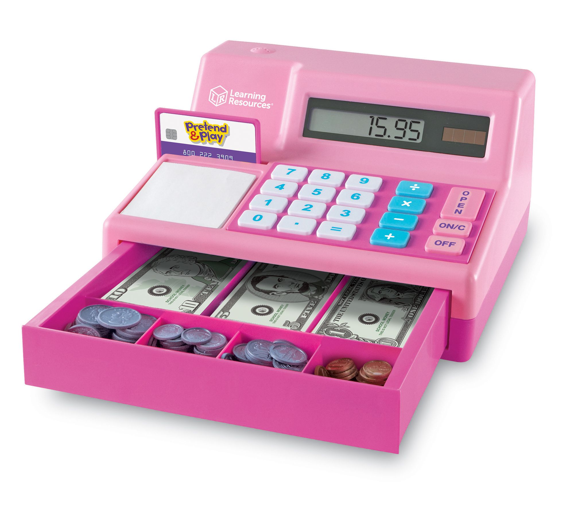 Learning Resources Pretend & Play Calculator Ca sh Register - QVC.com